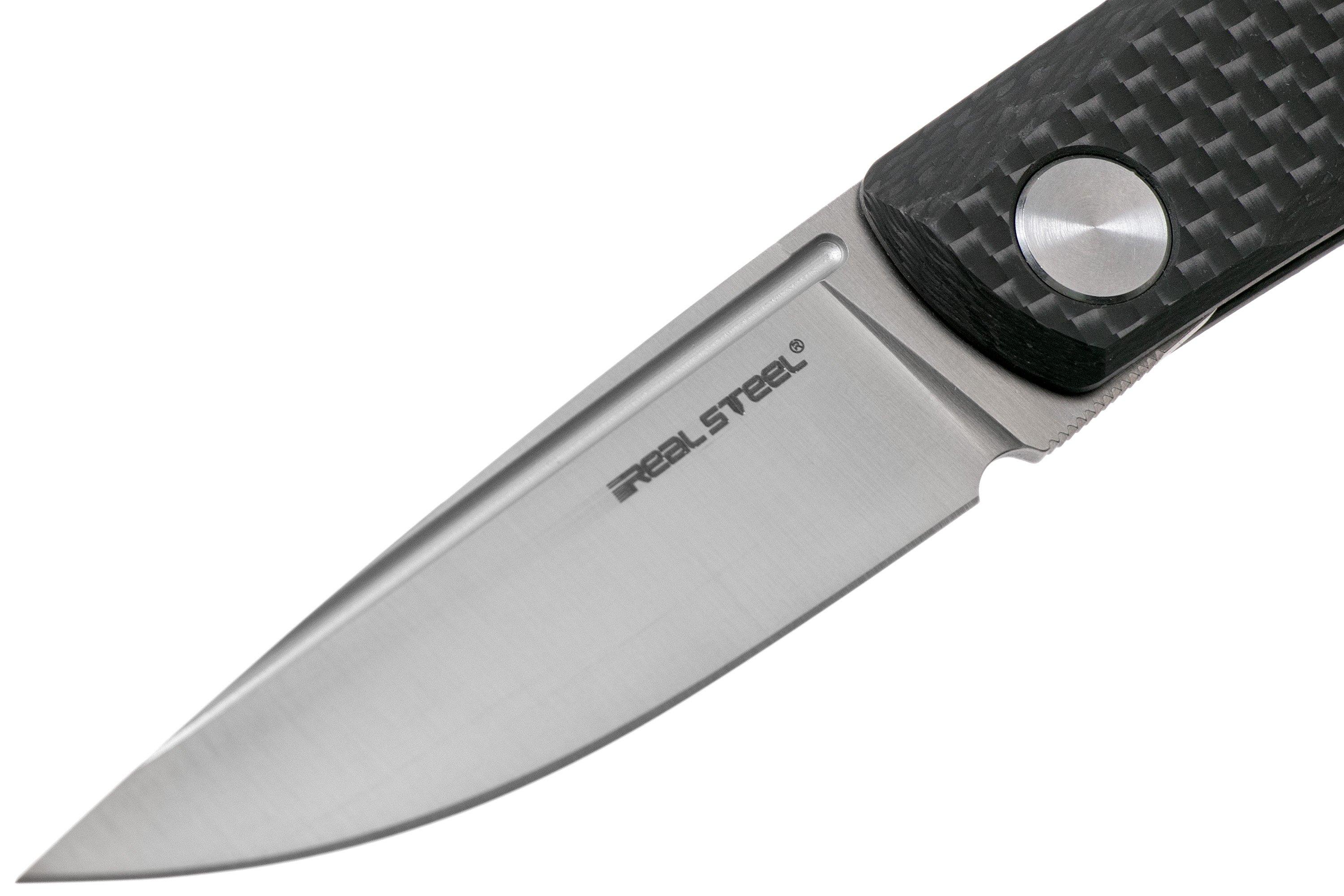 Real Steel Luna Premium II M390 Carbon fibre 7005P Knivesandtools ...