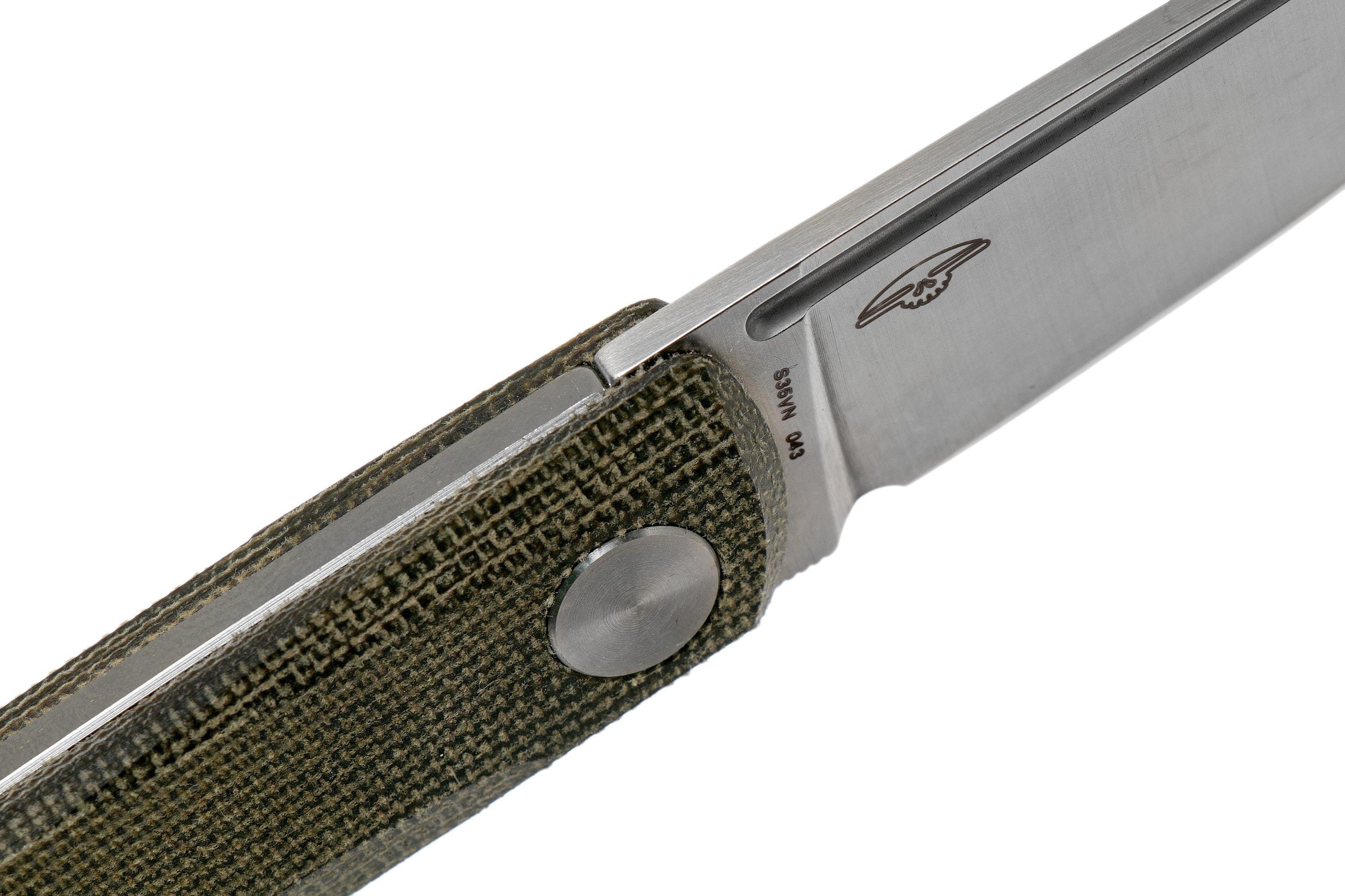 Real Steel Luna Premium Micarta OD Green 7006 slipjoint pocket knife ...