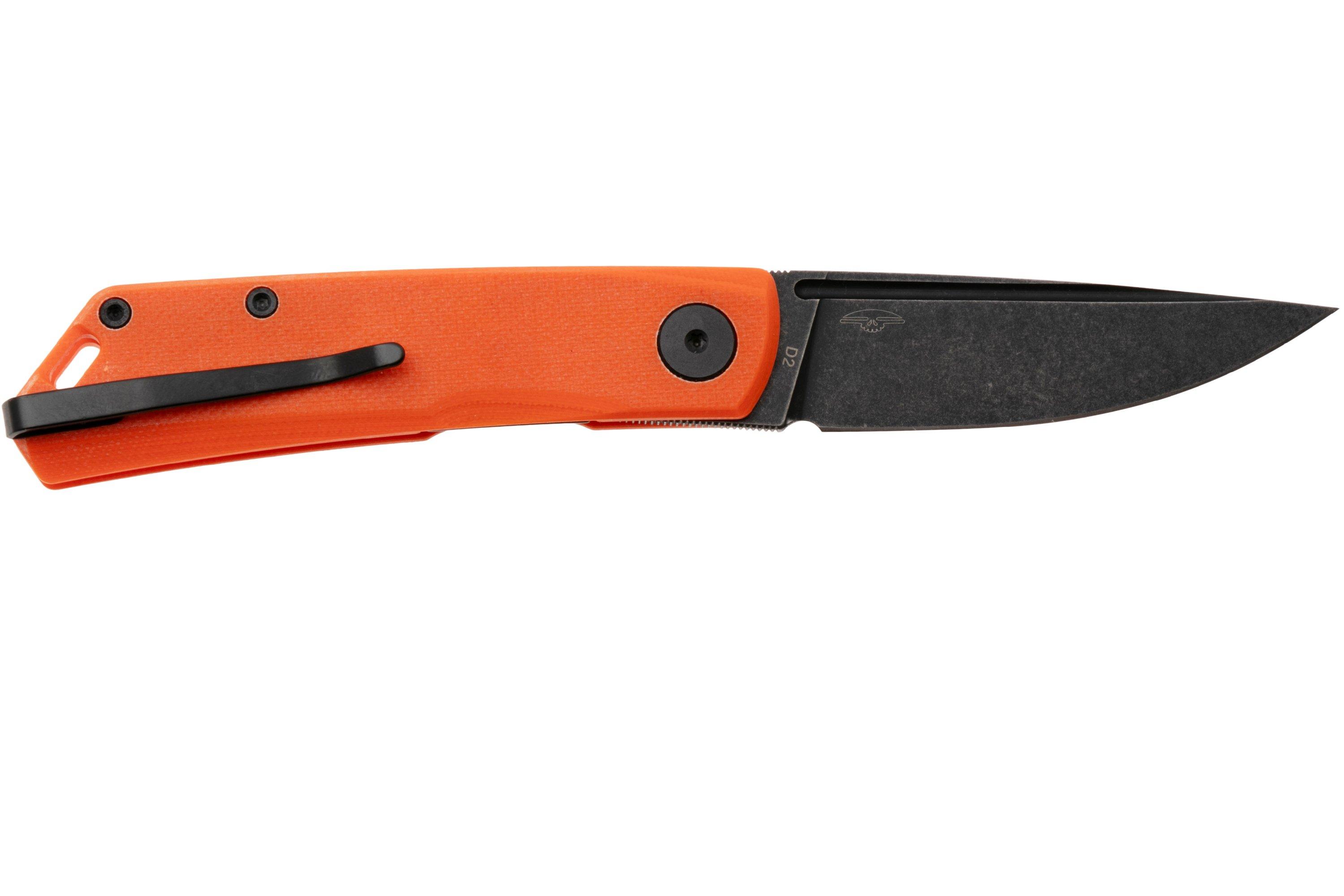 Real Steel Luna Phantom Flipper 7007OB Blackwashed D2, Orange G10 ...