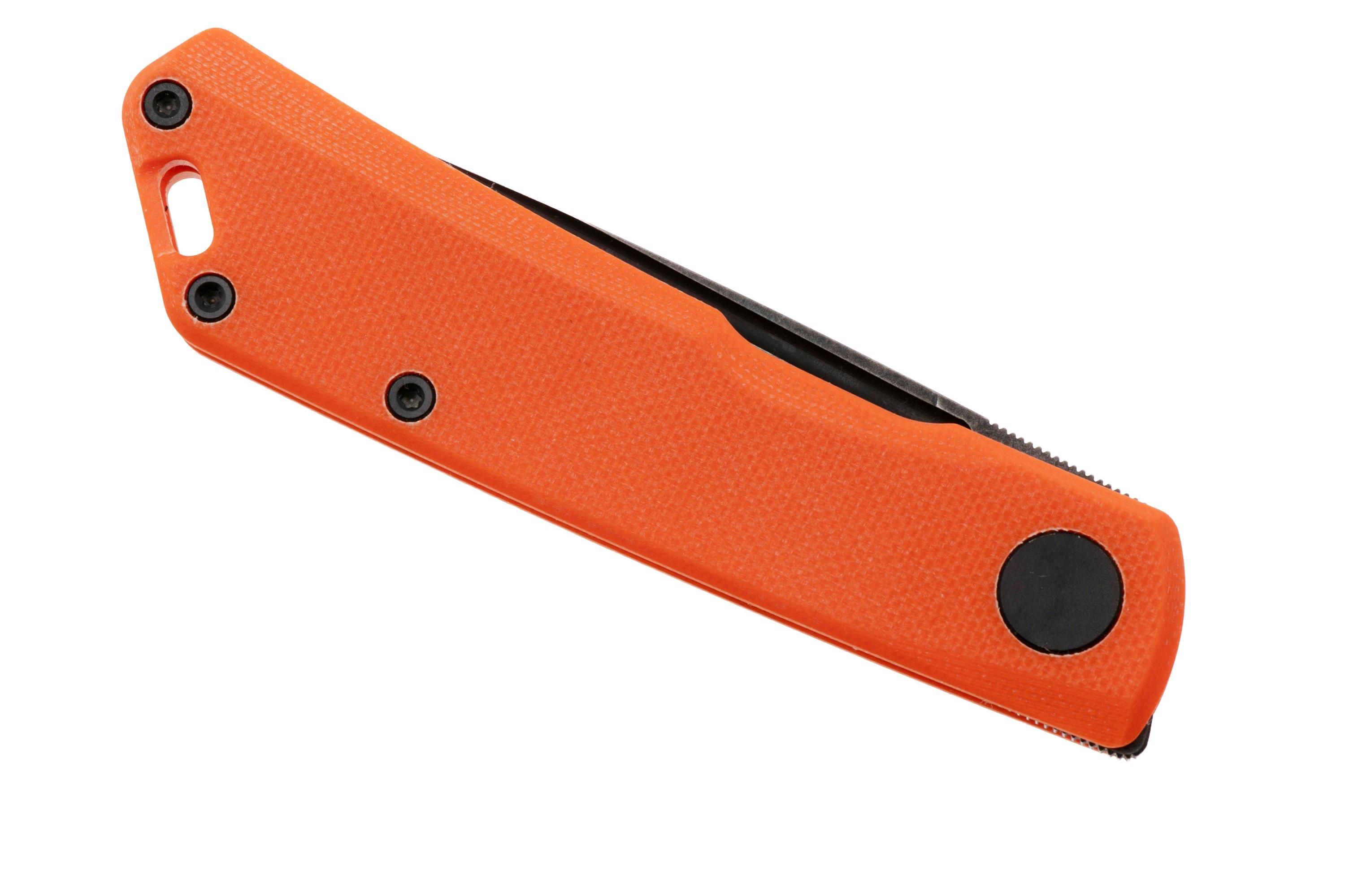 Real Steel Luna Phantom Flipper 7007OB Blackwashed D2, Orange G10 ...
