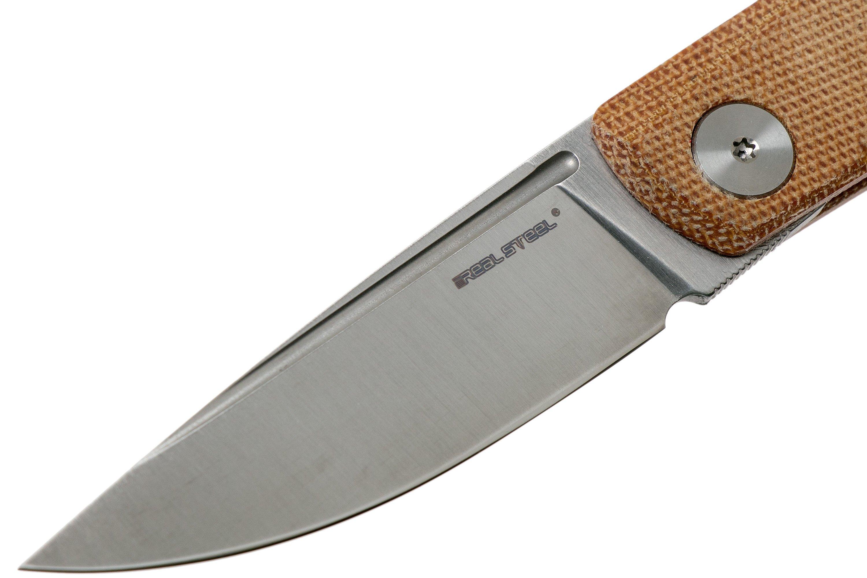 Real Steel Luna Premium Micarta Brown 7007 slipjoint pocket knife ...