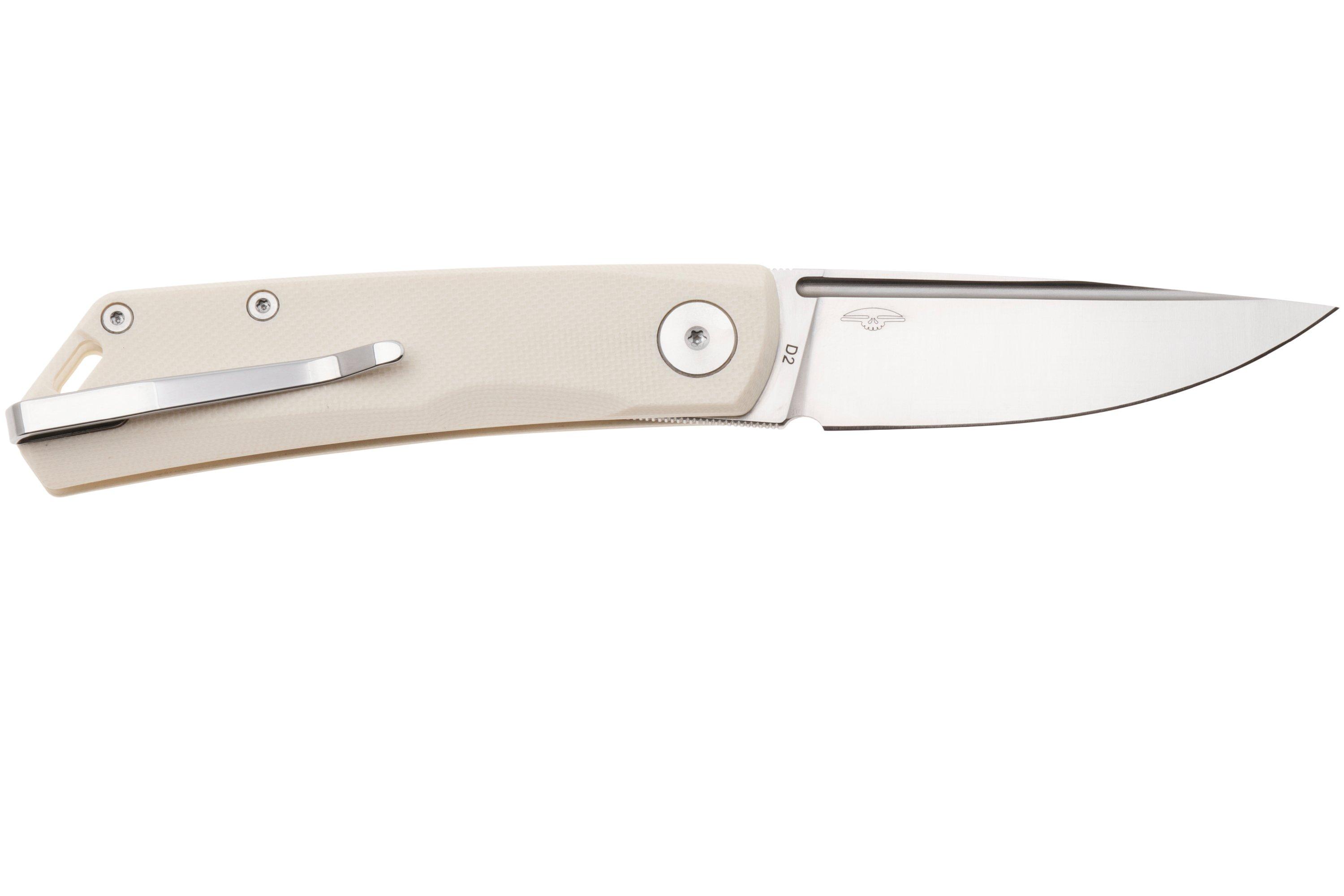 Real Steel Luna Phantom Flipper Double Detent 7008IS Satin D2, Ivory ...