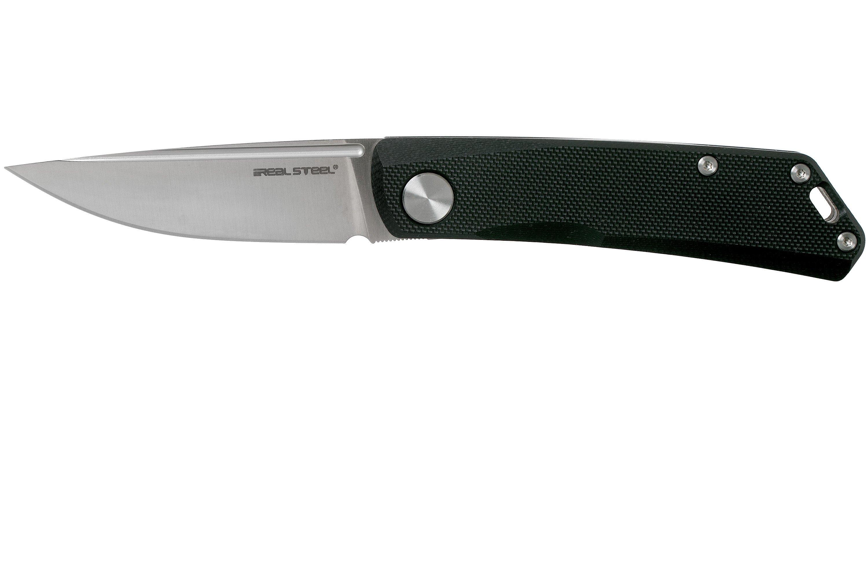 Real Steel Luna Lite 7031 Black G10 pocket knife, Poltergeist design ...