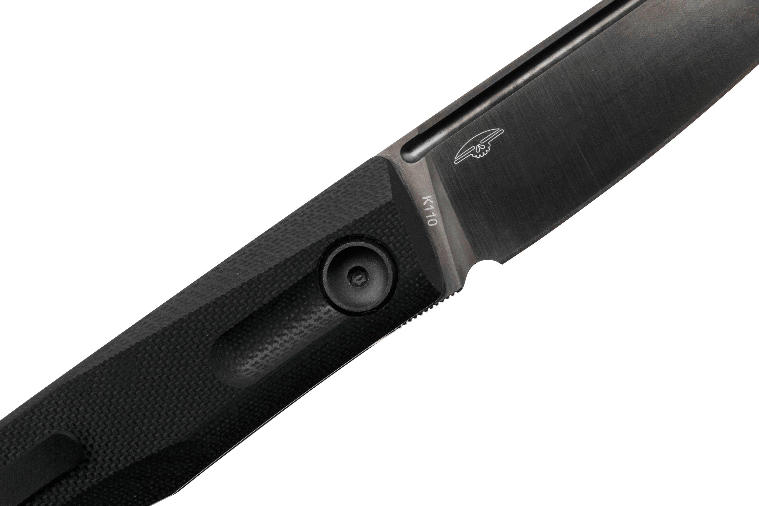 Real Steel Stella Lux 7041Z1, K110 DLC Coating, Black G10, slipjoint ...