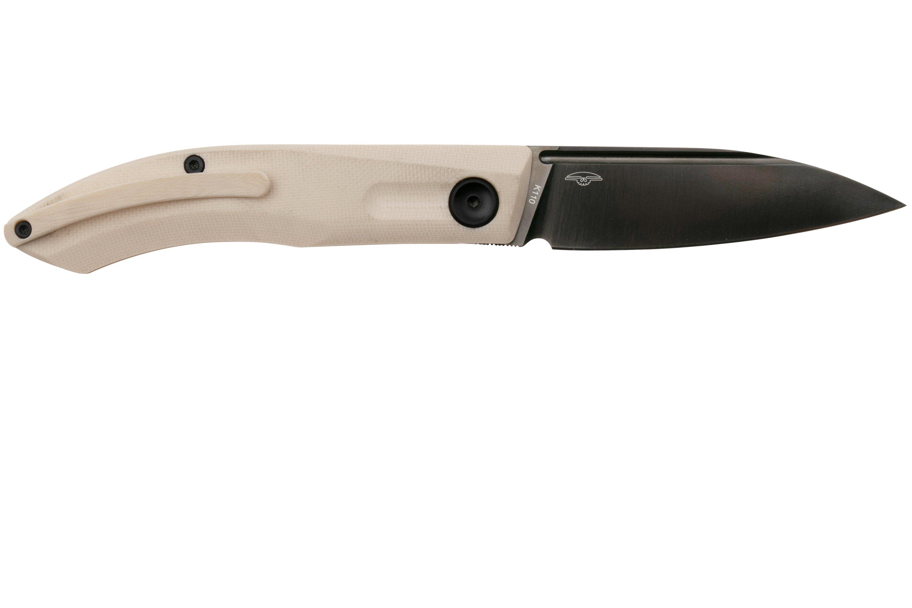 Real Steel Stella Lux 7041Z2, K110 DLC Coating, Ivory G10, slipjoint ...