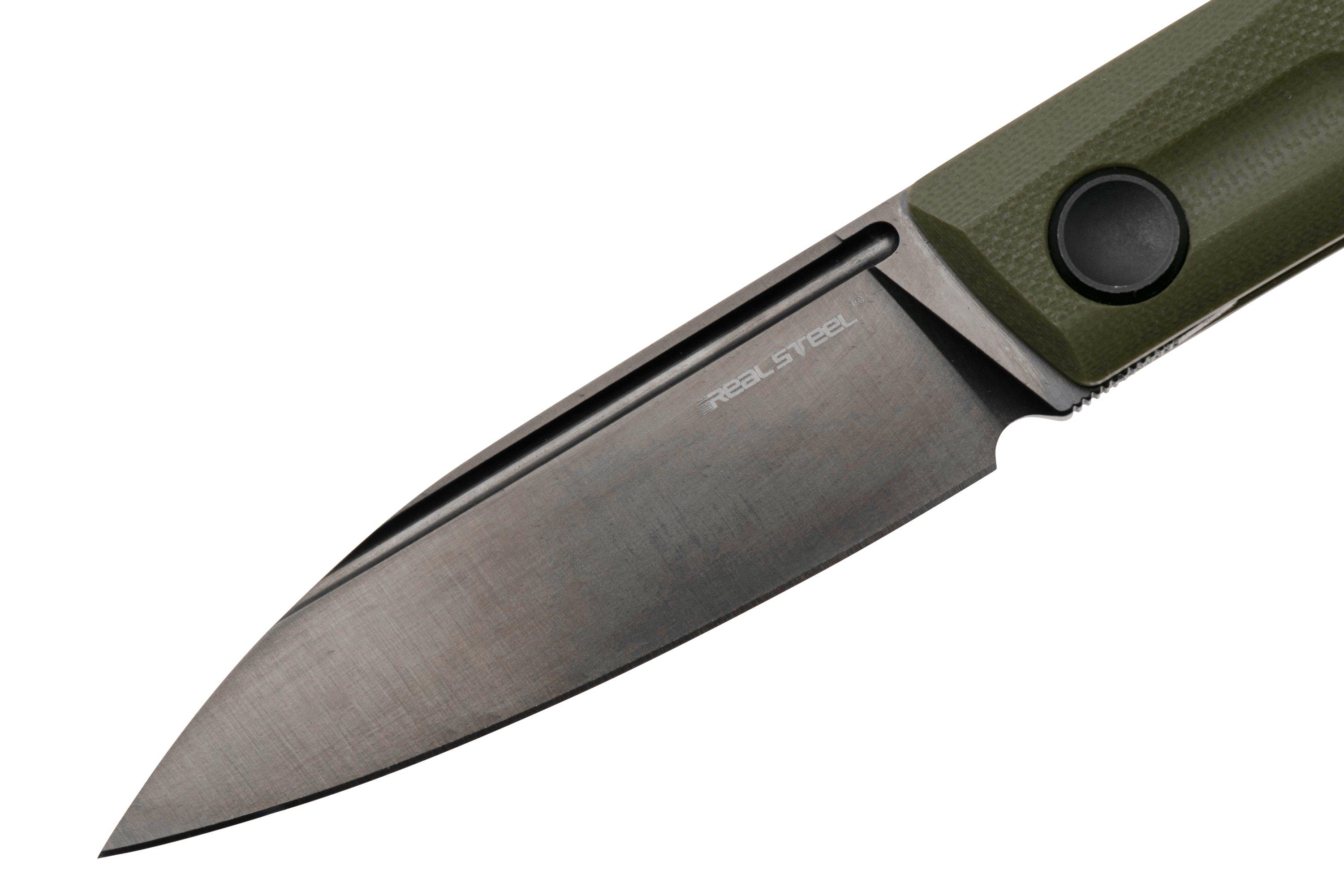 Real Steel Stella Lux 7041Z3, Black DLC K110, OD Green G10 coltello da ...
