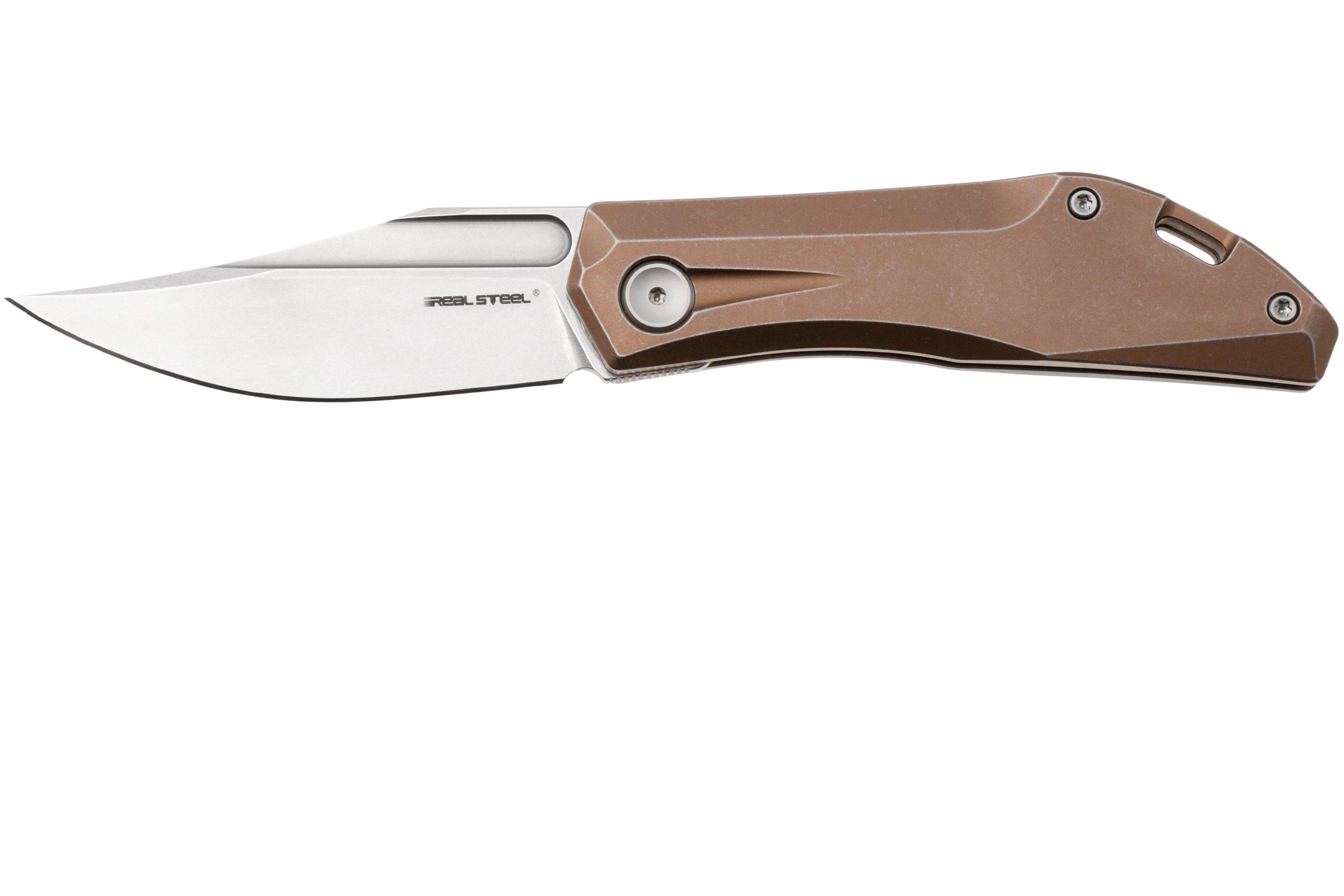 Real Steel Ventus ATS 7042 Stonewashed N690, Bronze Titanium, pocket ...