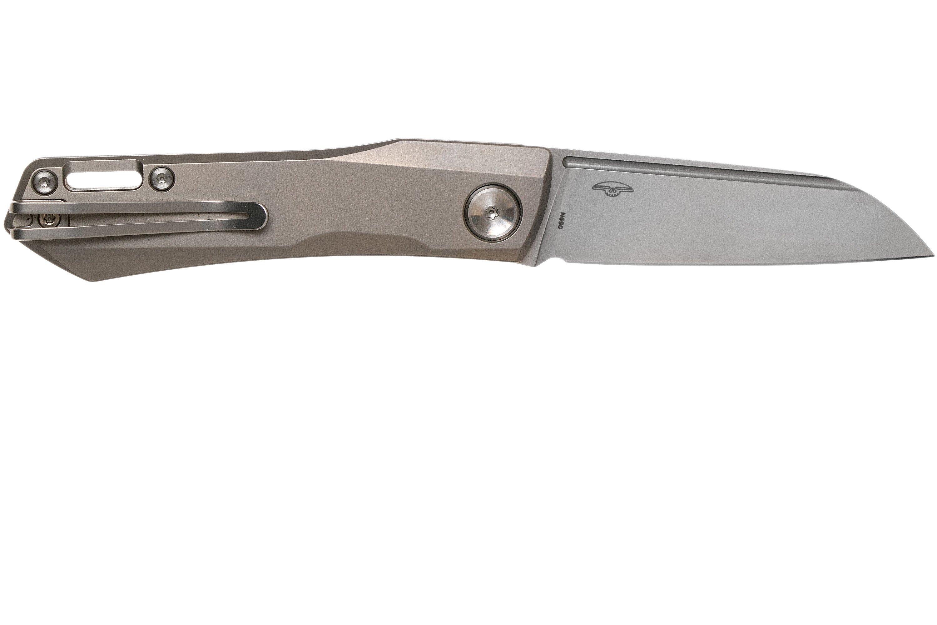 Real Steel Solis 7061S Beadblast Titanium, Silver, slipjoint pocket ...