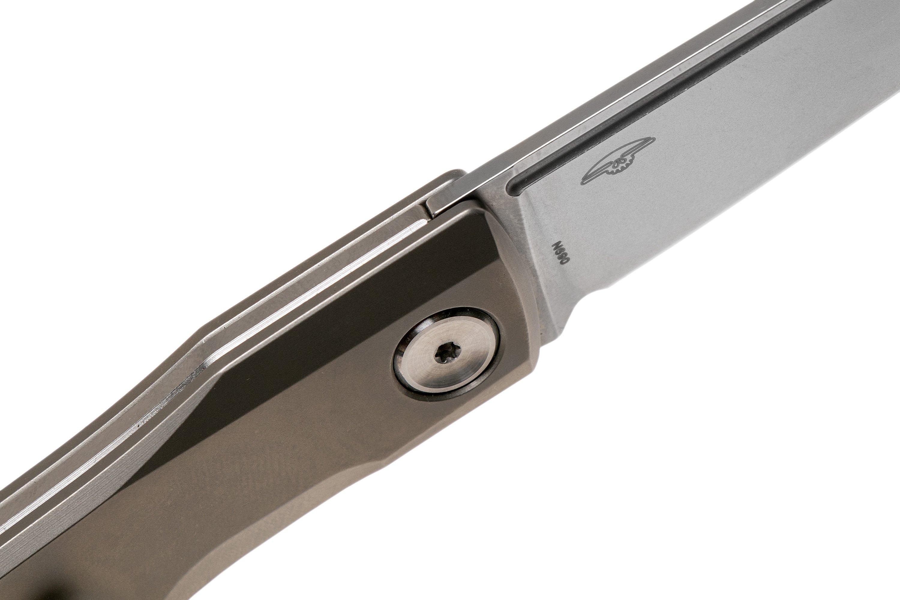 Real Steel Solis 7061S Beadblast Titanium, Silver, slipjoint pocket ...