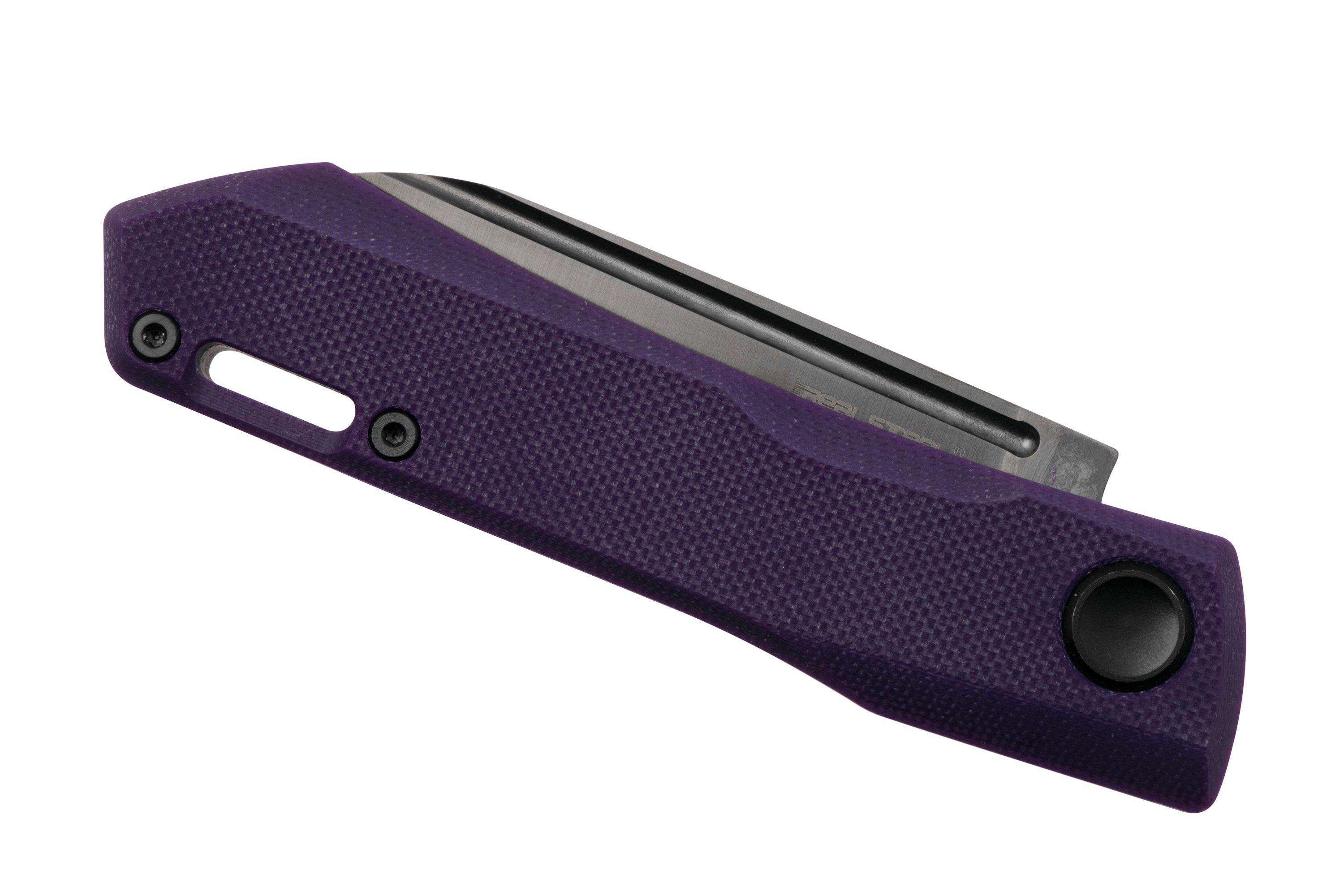 Real Steel Solis Lux 7061Z3, Black DLC K110, Purple G10 zakmes ...