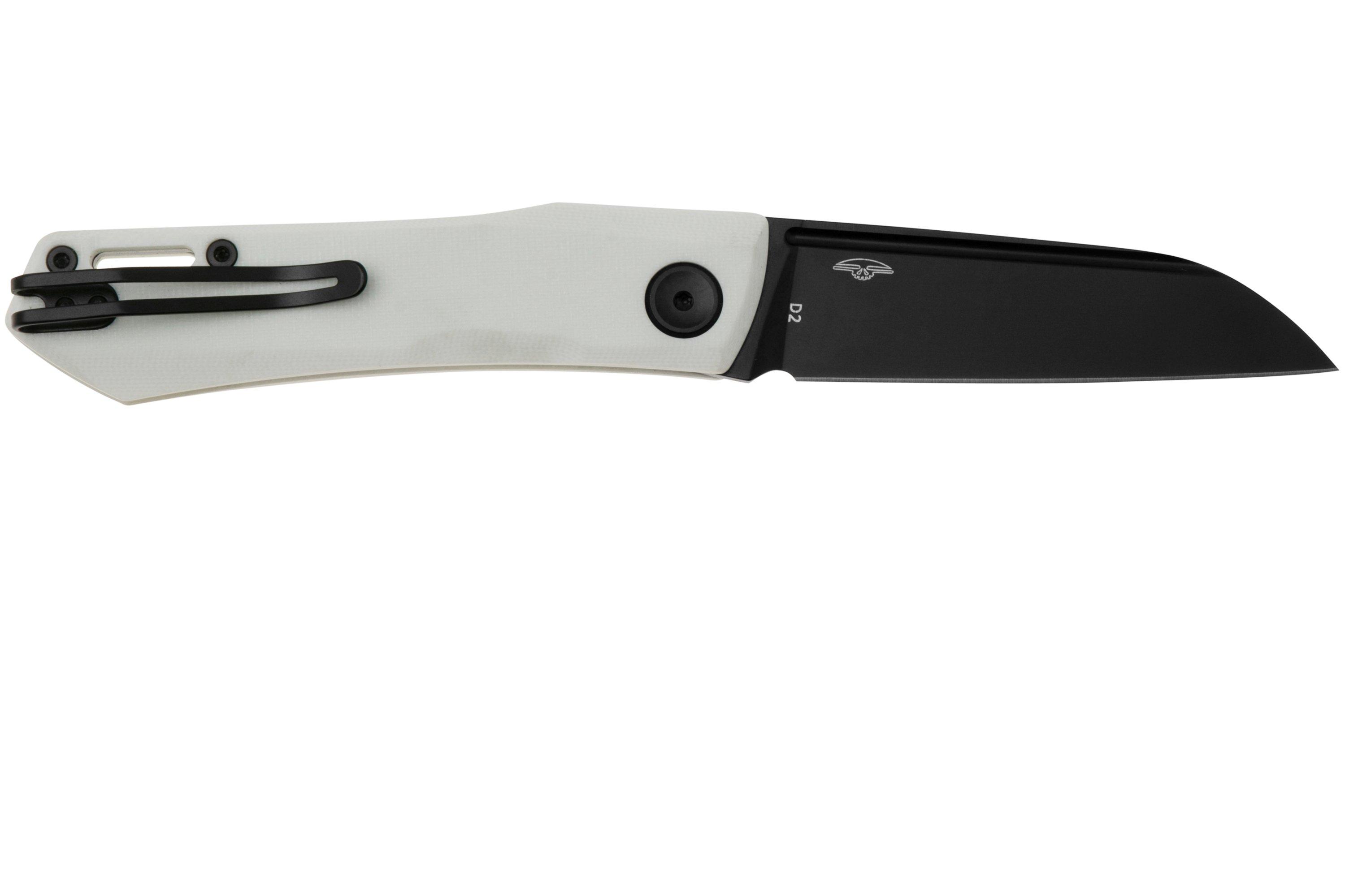 Real Steel Solis Lite 7064WB Black D2, White G10 coltello da tasca ...