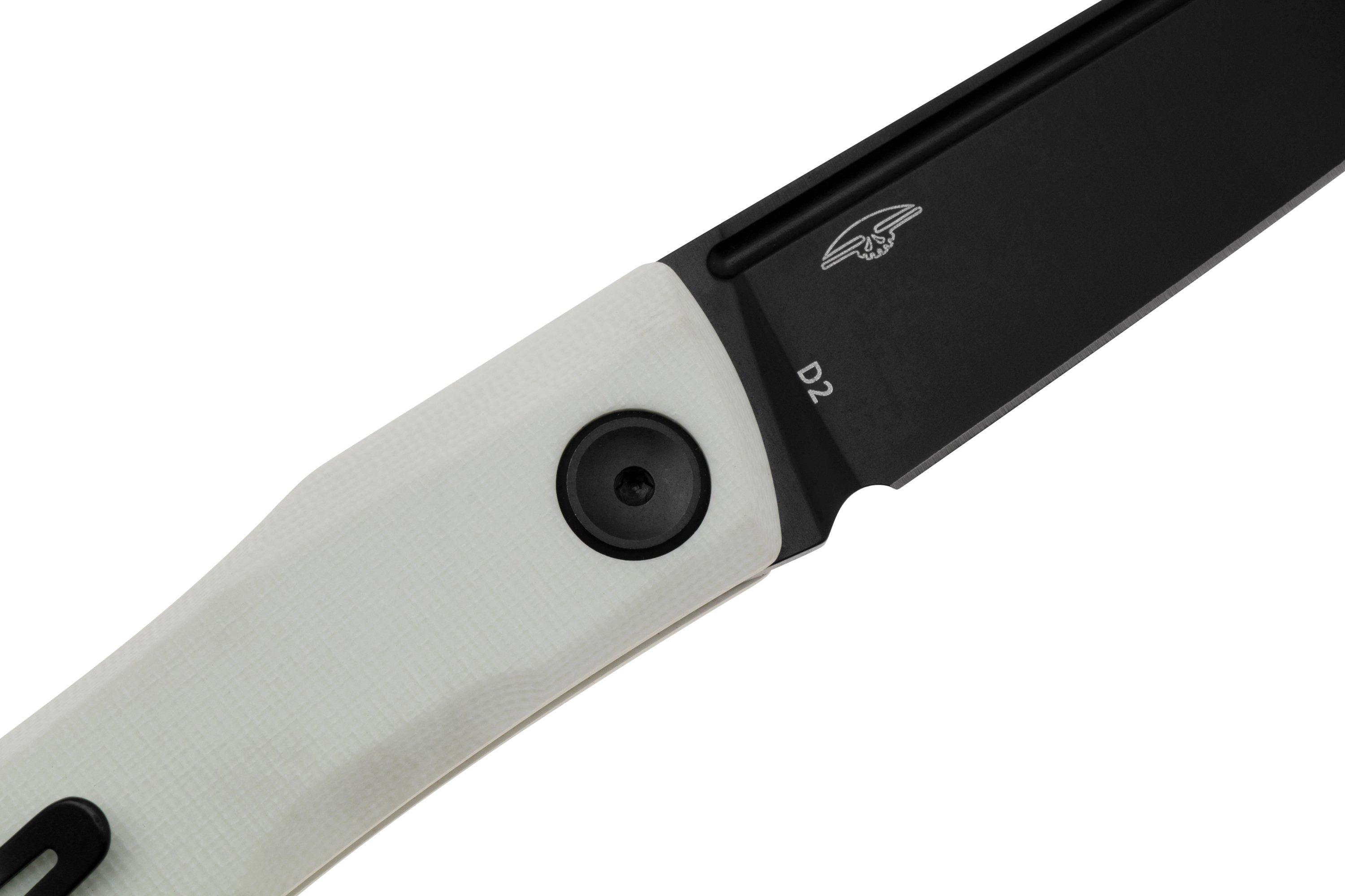Real Steel Solis Lite 7064WB Black D2, White G10 coltello da tasca ...