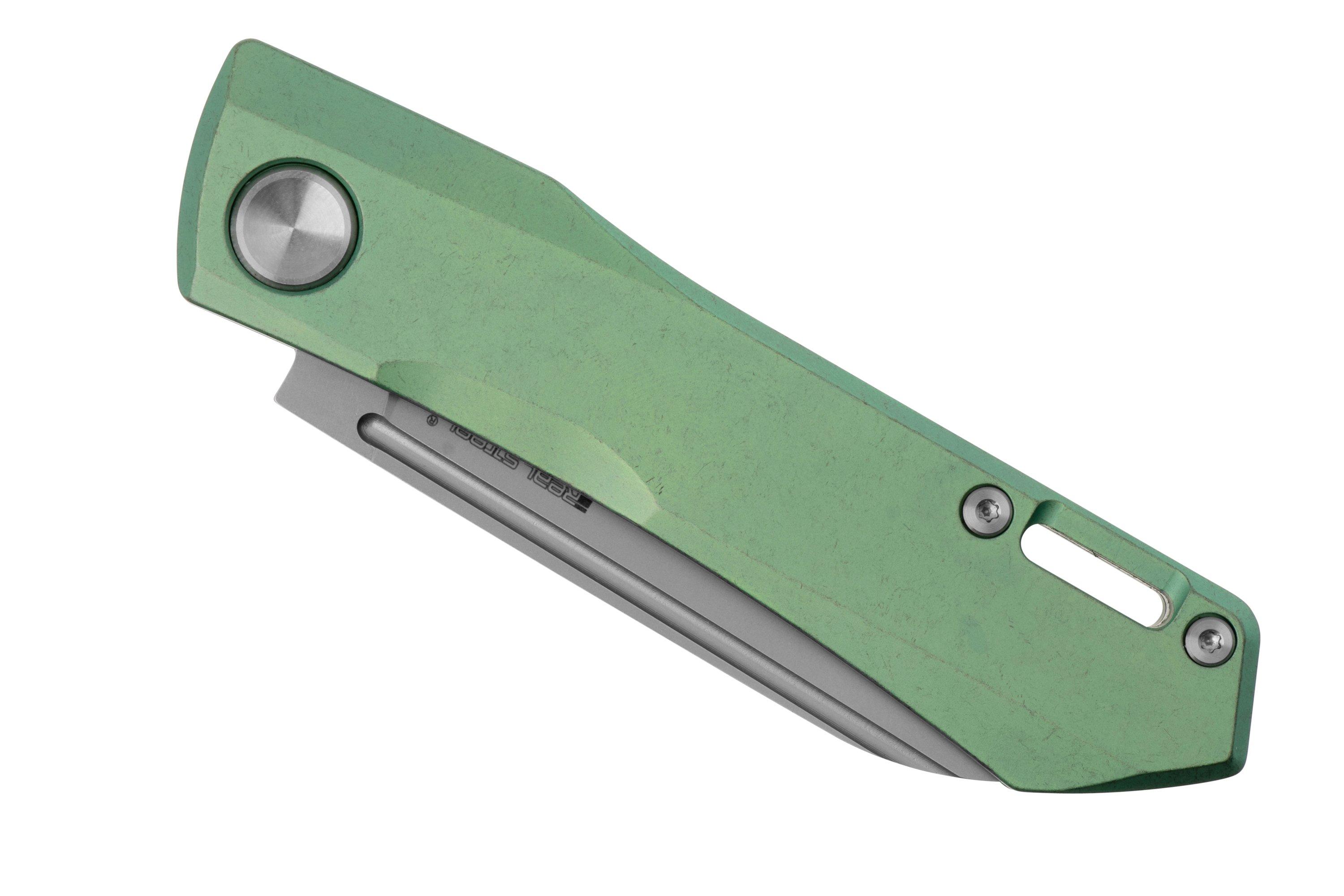 Real Steel Solis 7066SG Stonewashed N690 Sheepfoot, Spring Green ...