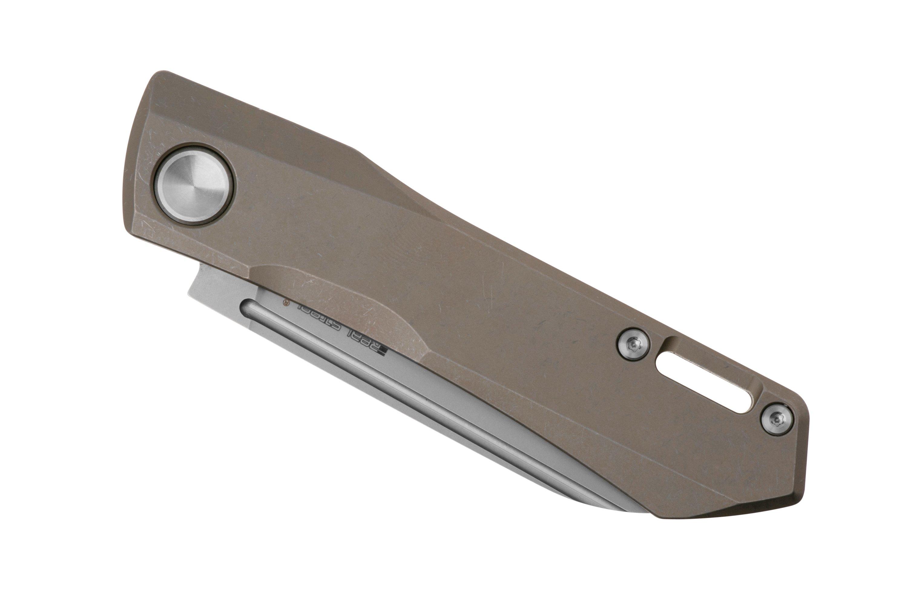 Real Steel Solis 7066TB Stonewashed N690 Sheepfoot, Bronze Titanium ...