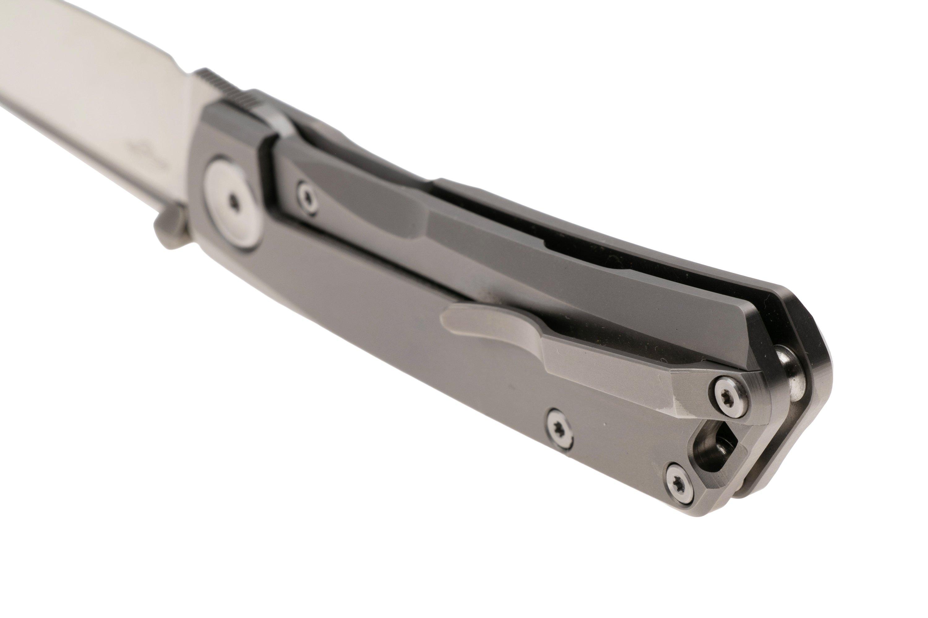 Real Steel Luna Boost 7071-2 Satin N690, Grey Titanium, pocket knife ...