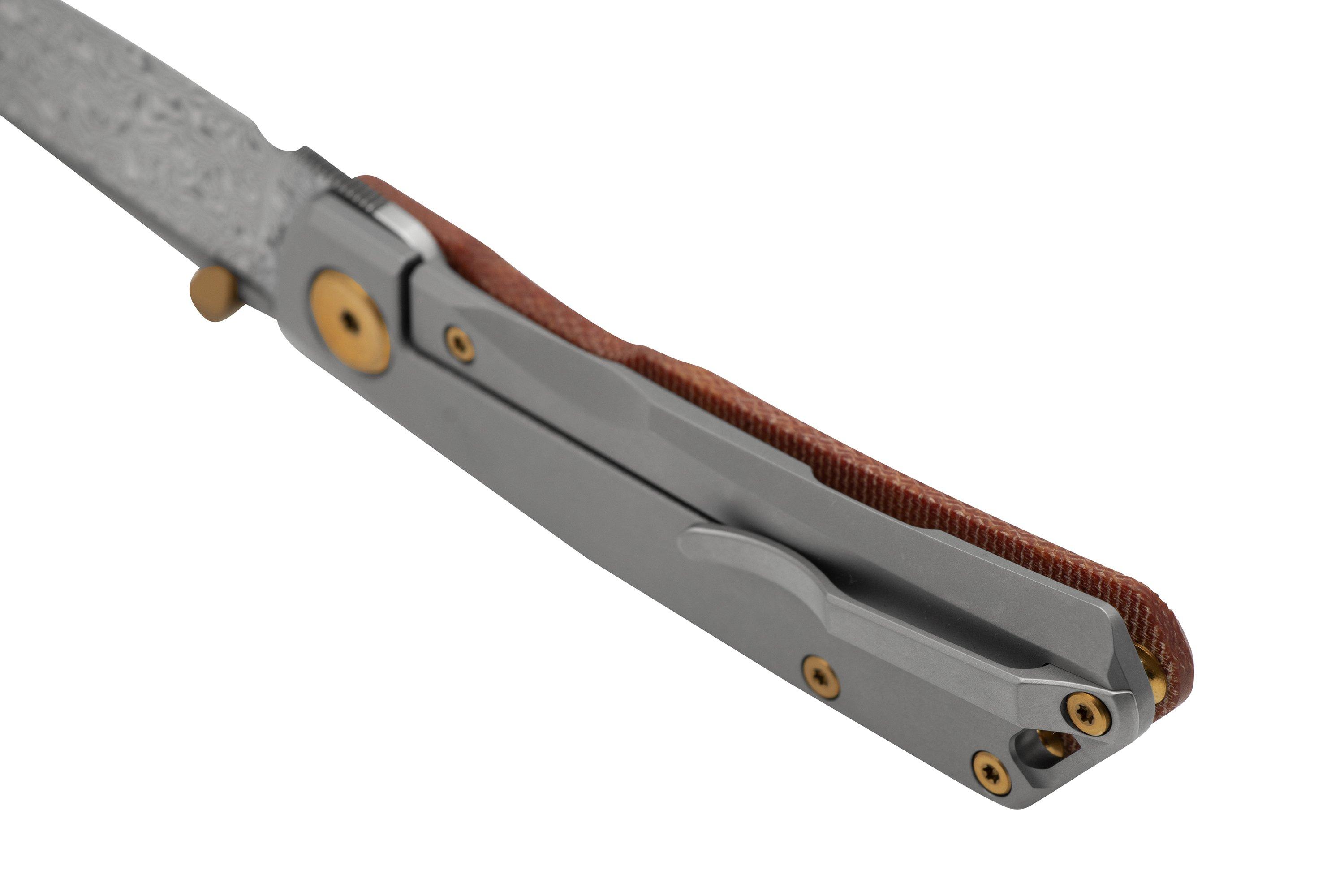 Real Steel Luna Boost Premium, Damascus, Brown Micarta Knivesandtools ...
