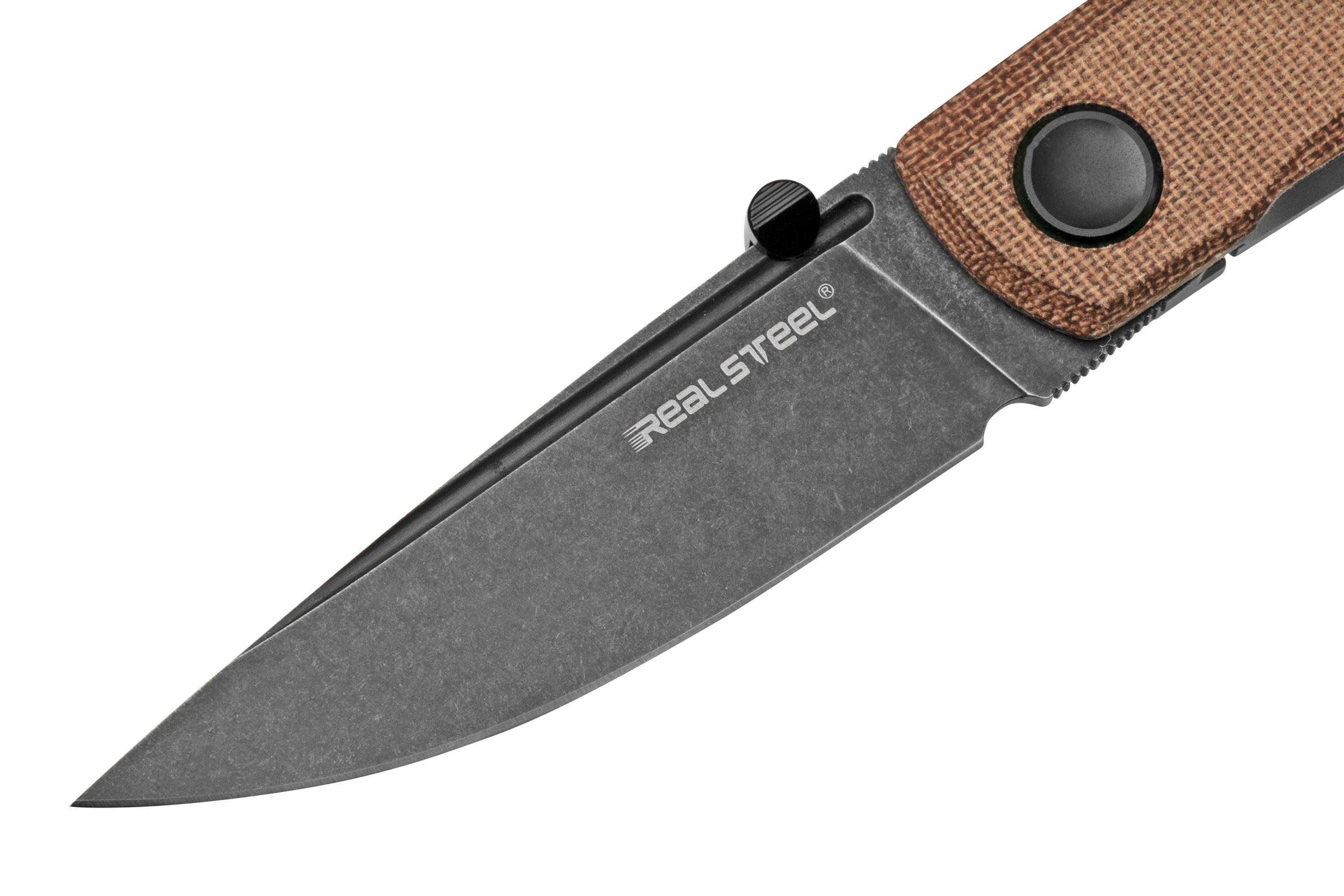 Real Steel Luna Boost Premium, M390, Brown Micarta, KATO Exclusive ...