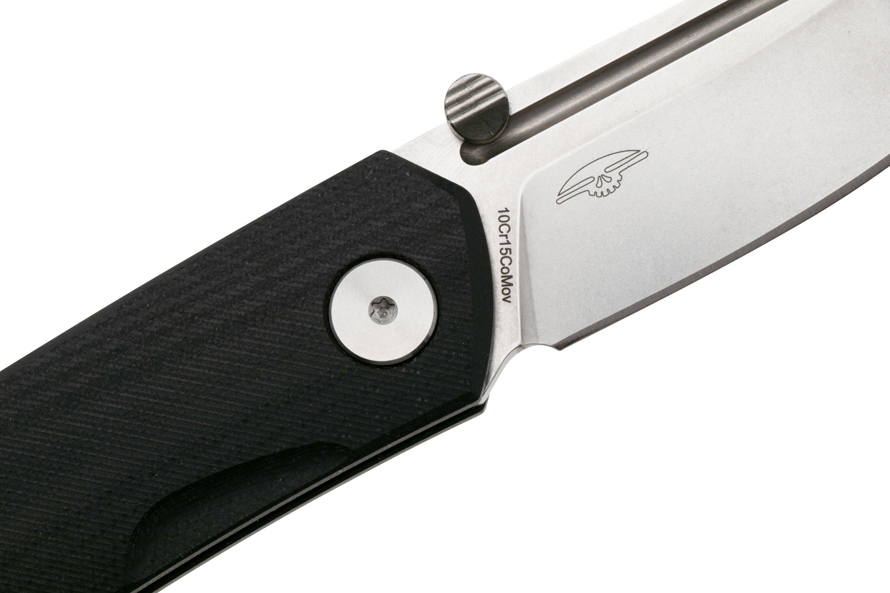 Real Steel Luna Maius 7091EB, 10Cr15CoMov, Black G10, pocket knife ...
