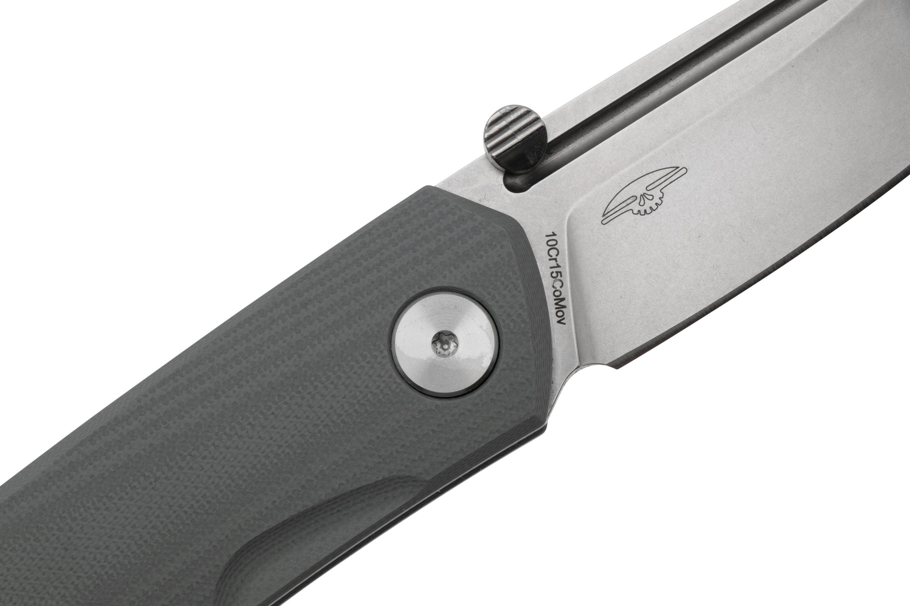 Real Steel Luna Maius 7091EG, 10Cr15CoMov, Gray G10, navaja ...