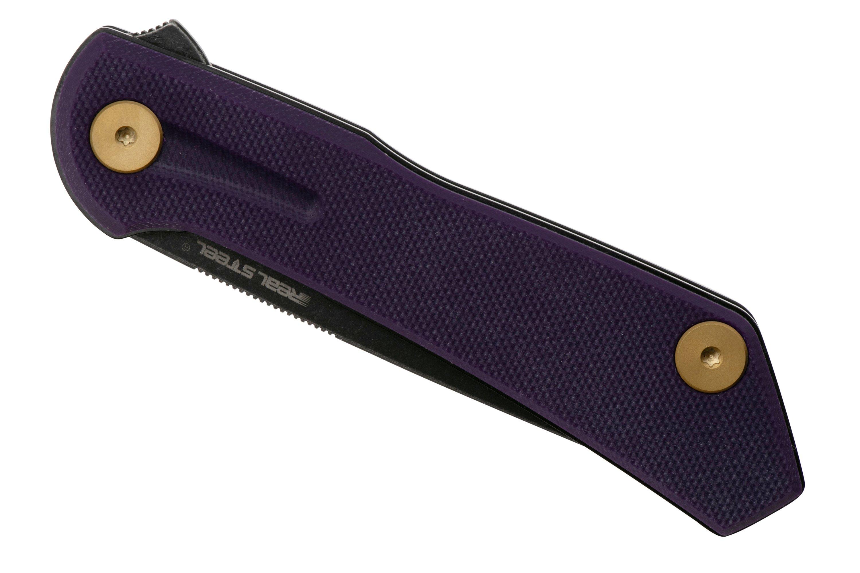 Real Steel Valore 7091PB Blackwashed Nitro-V, Purple G10, zakmes ...