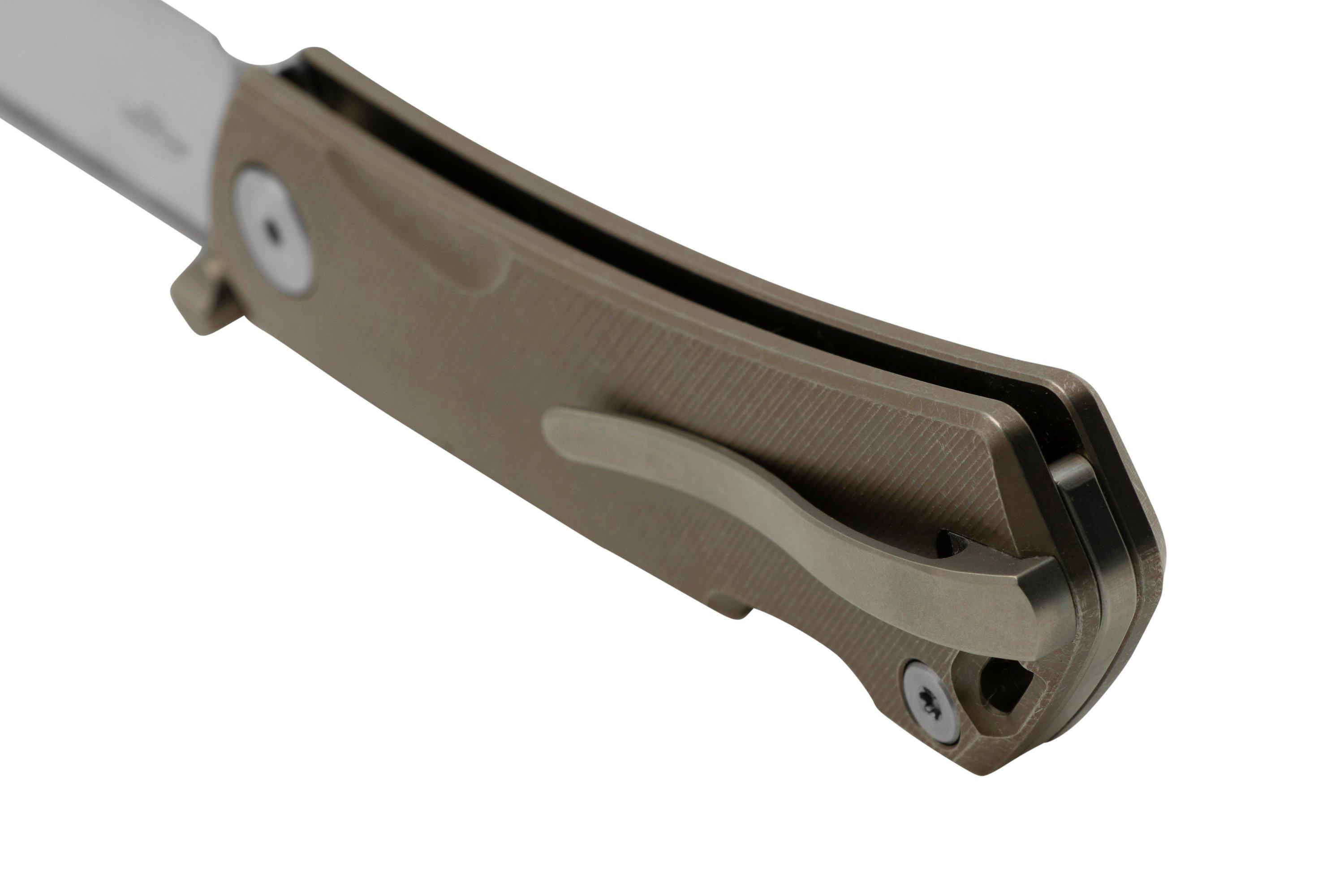 Real Steel Luna Maius Titanium Tan Bronze 7092, coltello da tasca ...