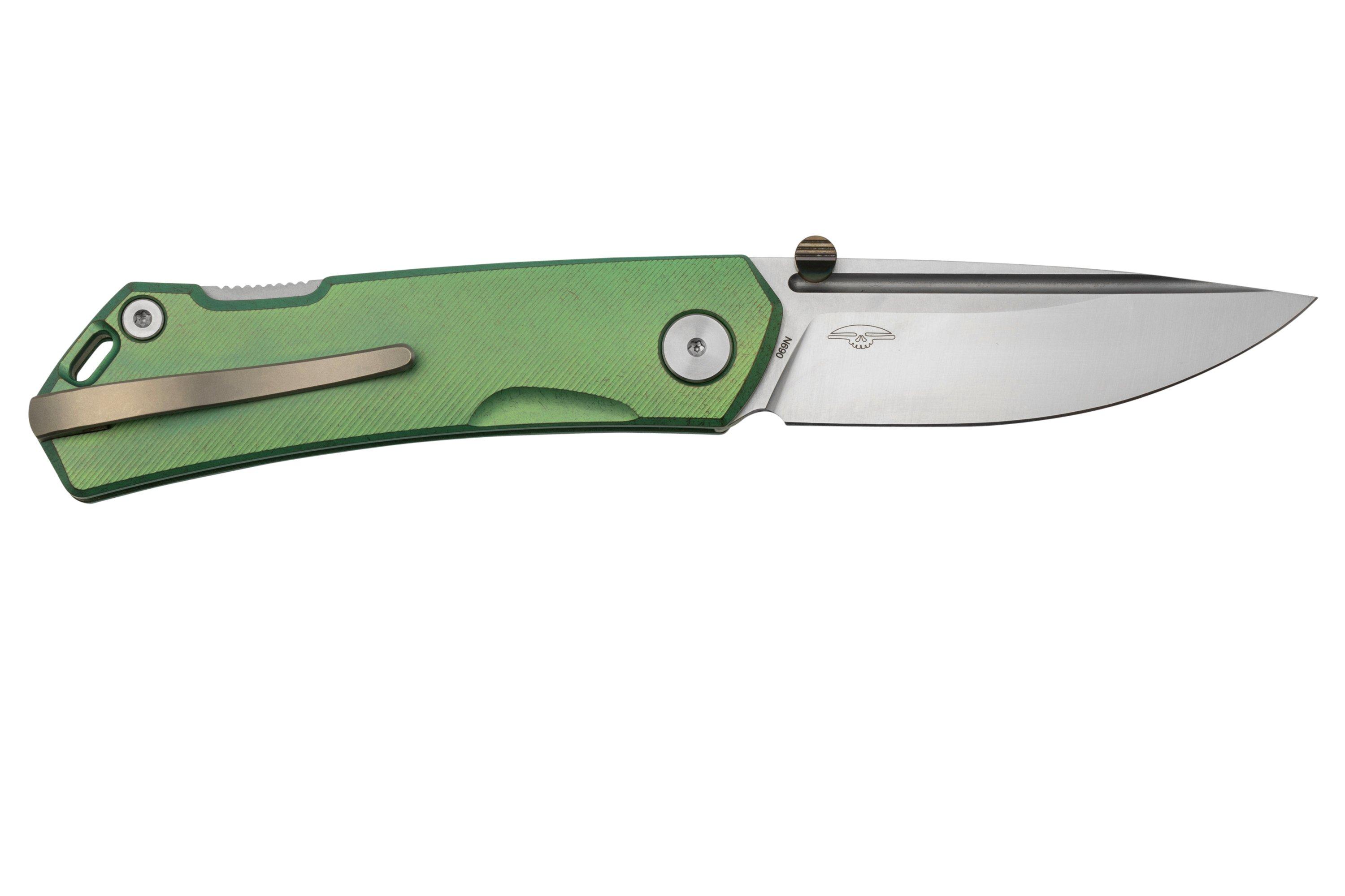Real Steel Luna Maius Titanium Spring Green 7094, coltello da tasca ...