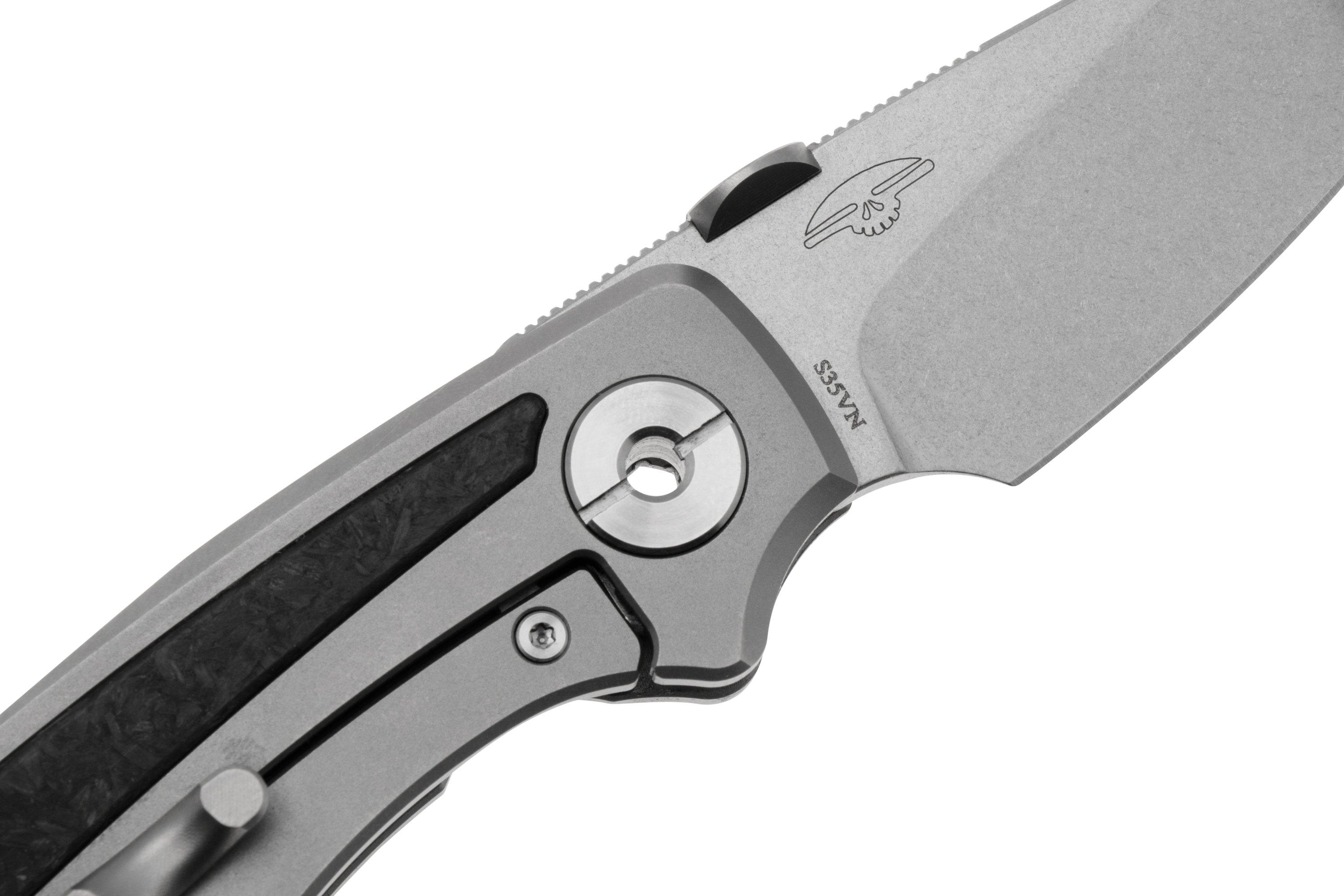 Real Steel Delta 2600, 7101CF, Stonewashed S35VN, Titanium Shredded ...