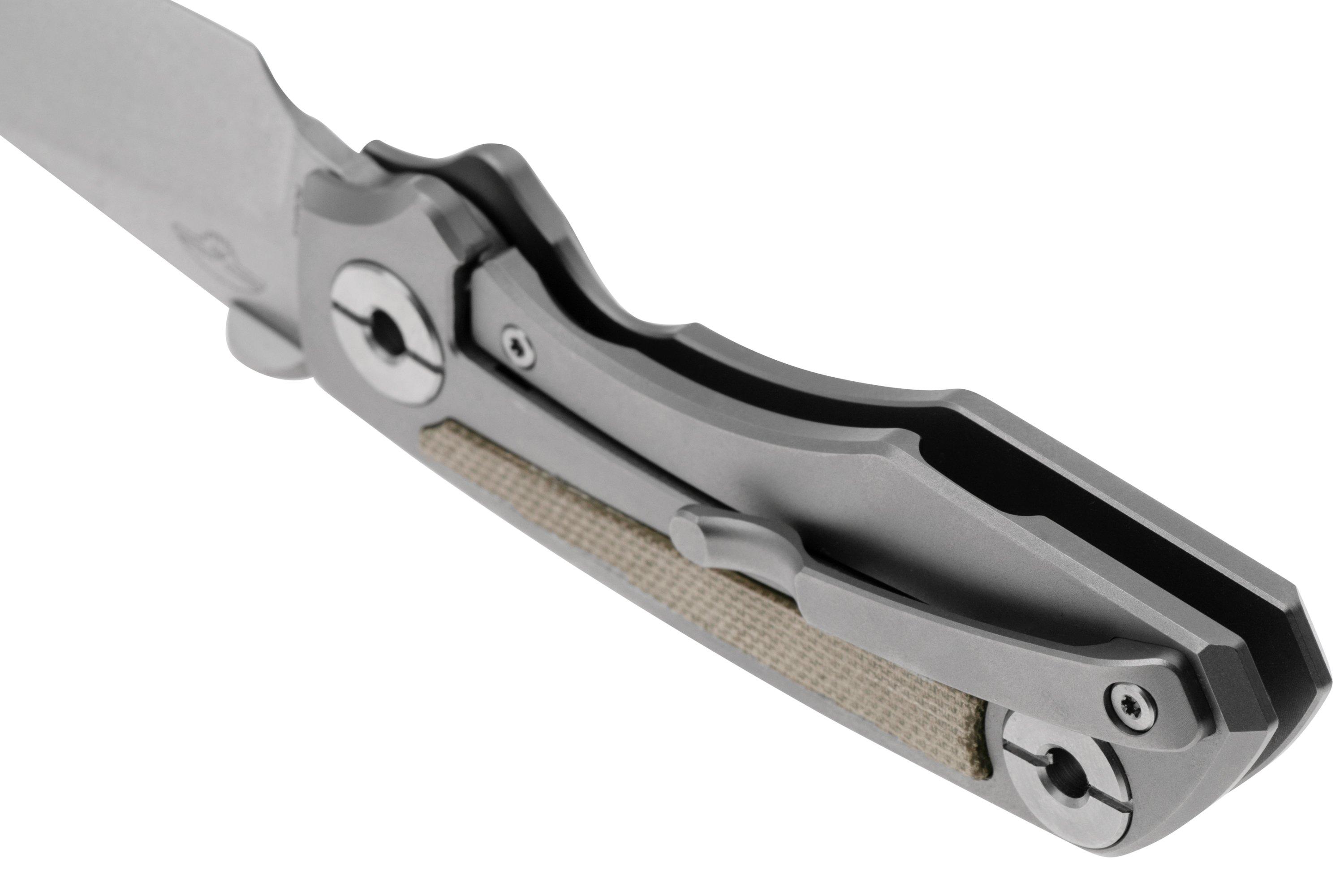 Real Steel Delta 2600, 7101G Stonewased S35VN, Titanium Green Micarta ...