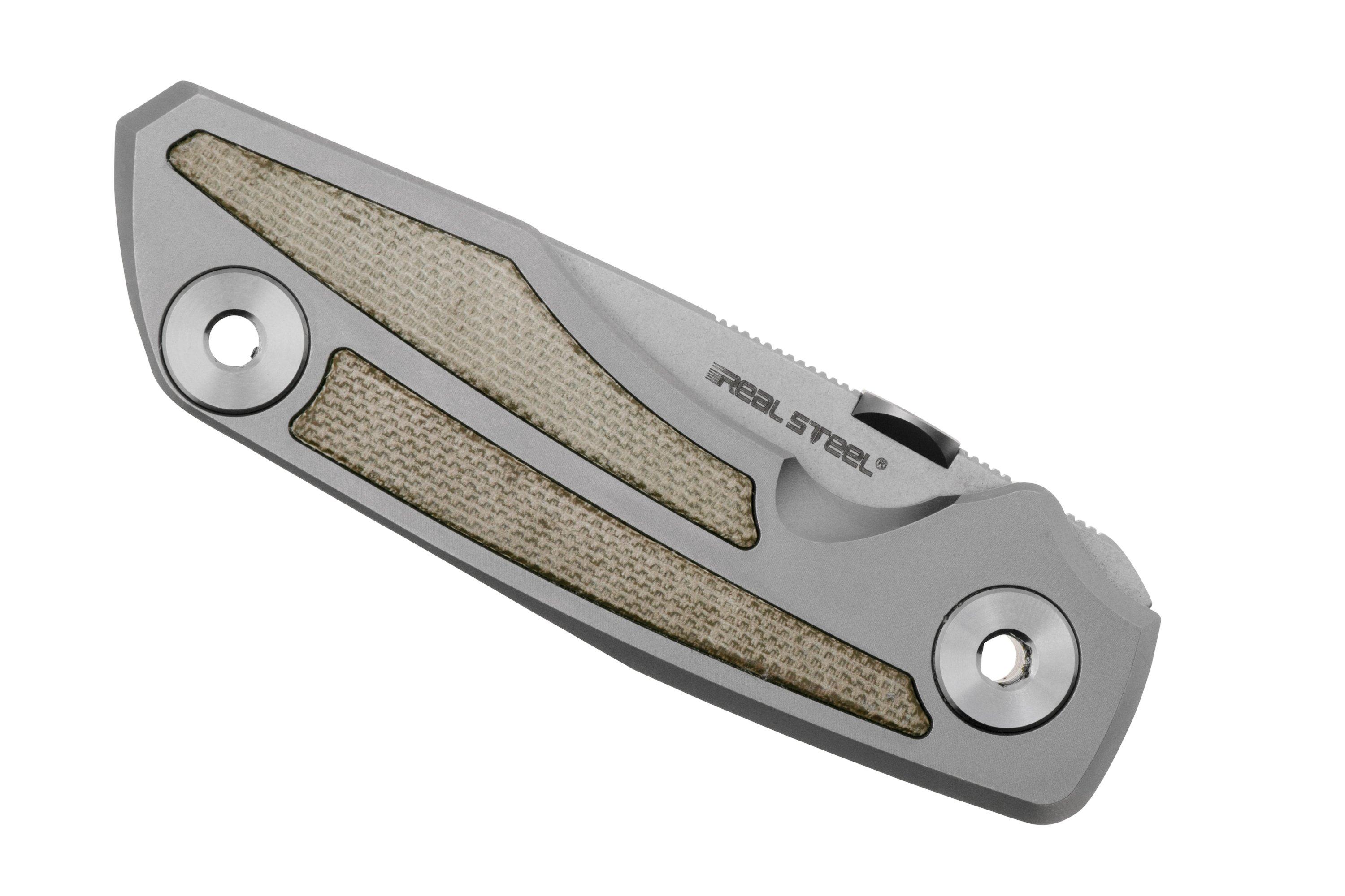 Real Steel Delta 2600, 7101G Stonewased S35VN, Titanium Green Micarta ...