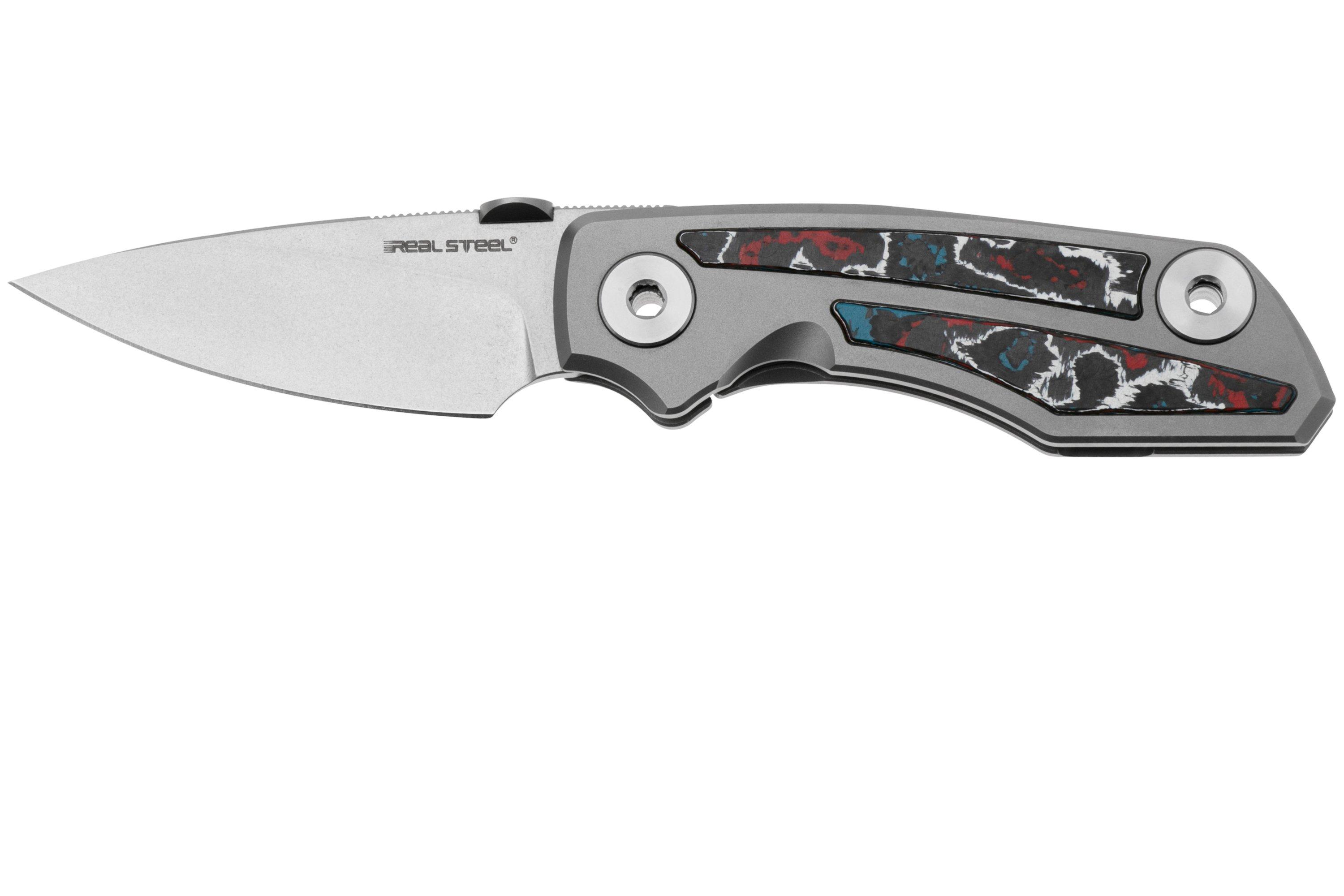 Real Steel Delta 2600, 7101NB, Stonewashed S35VN, Titanium Nebula ...