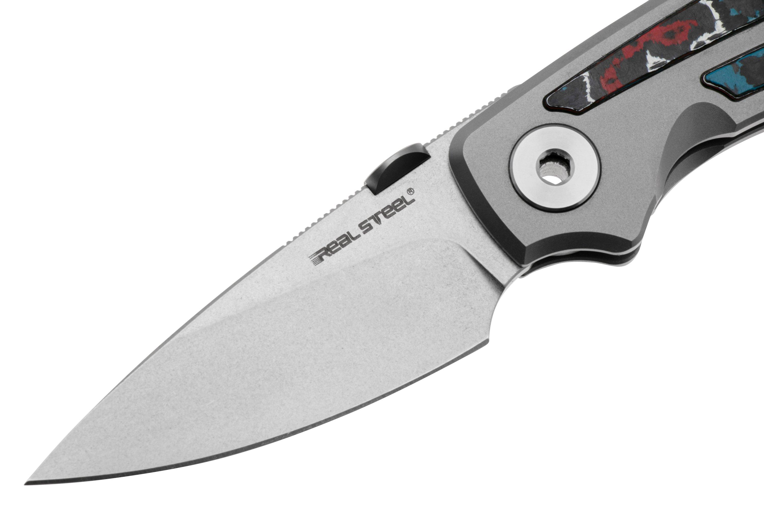 Real Steel Delta 2600, 7101NB, Stonewashed S35VN, Titanium Nebula ...