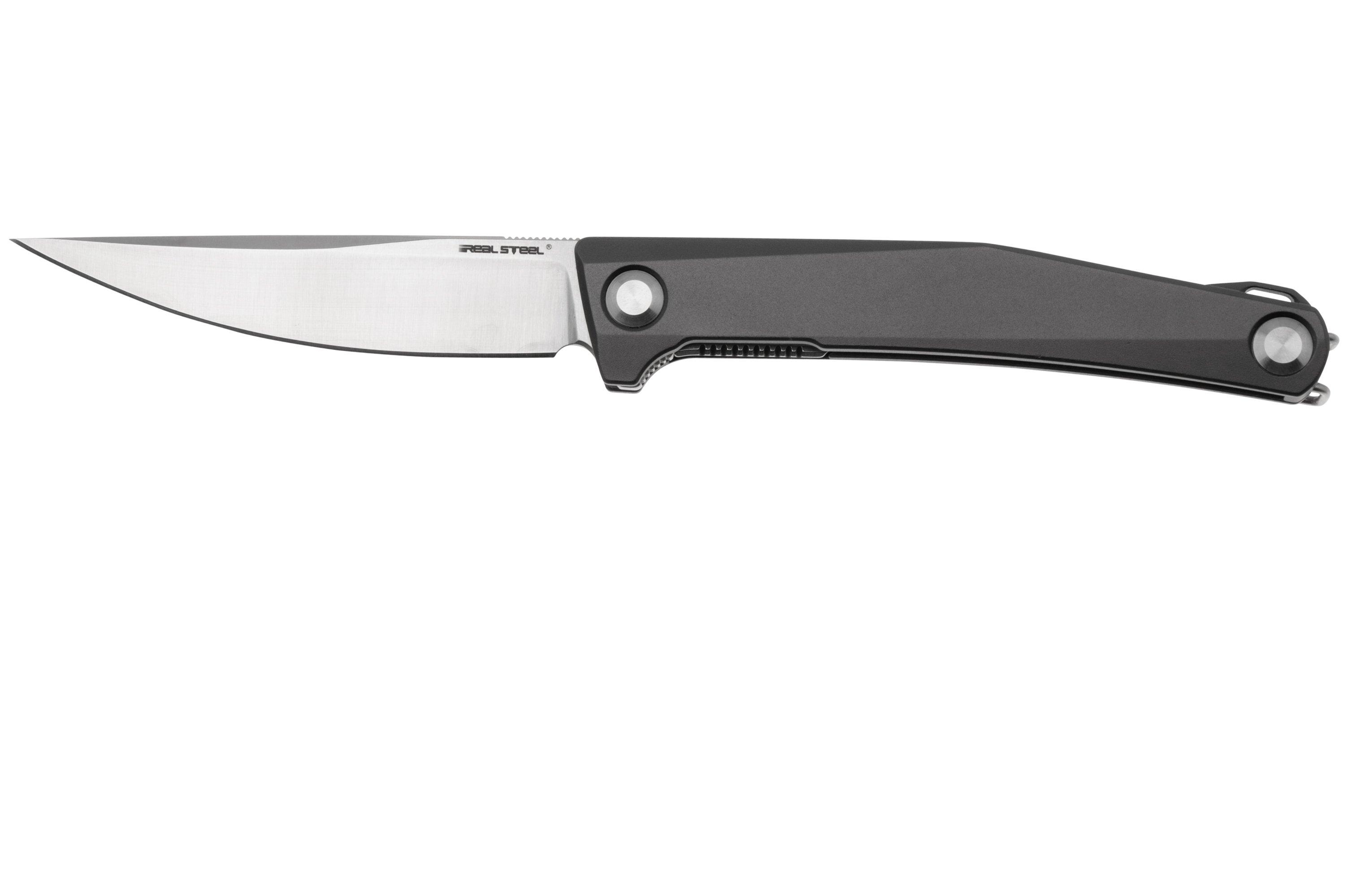 Real Steel Teres Flipper 7111GS Nitro-V Satin, Grey Aluminium, pocket ...