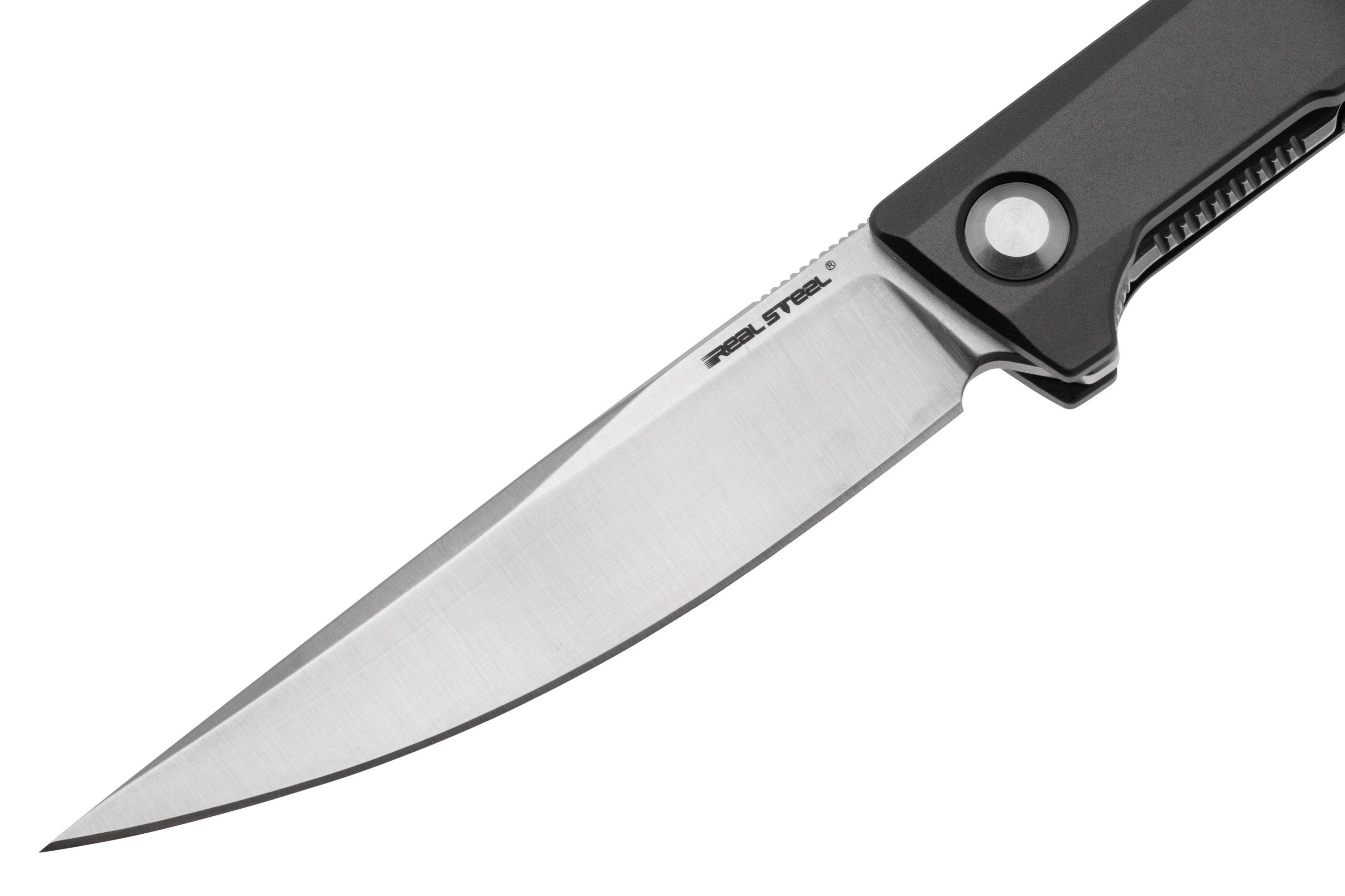 Real Steel Teres Flipper 7111GS Nitro-V Satin, Grey Aluminium, pocket ...