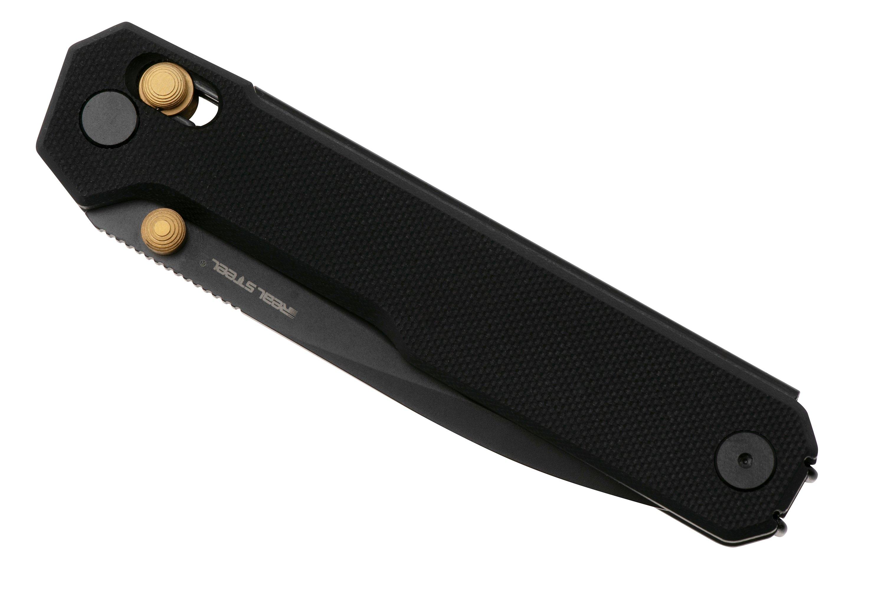 Real Steel Perix 7121BB Black Nitro-V, Black G10 pocket knife, Ostap ...