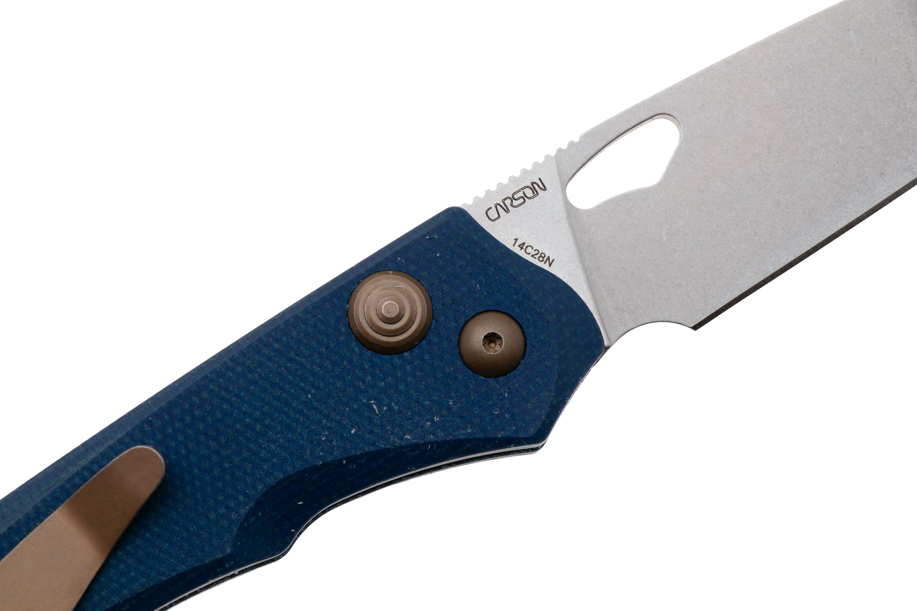 Real Steel Griffin Pro 7131DM Stonewashed 14C28N, Denim Micarta, pocket ...