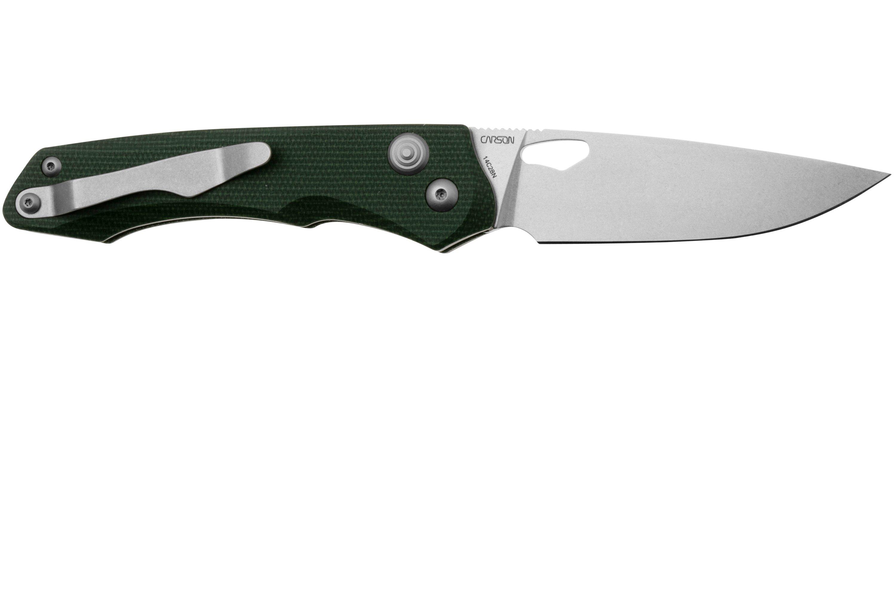 Real Steel Griffin Pro 7131GM 14C28N, Green Micarta, coltello da tasca ...
