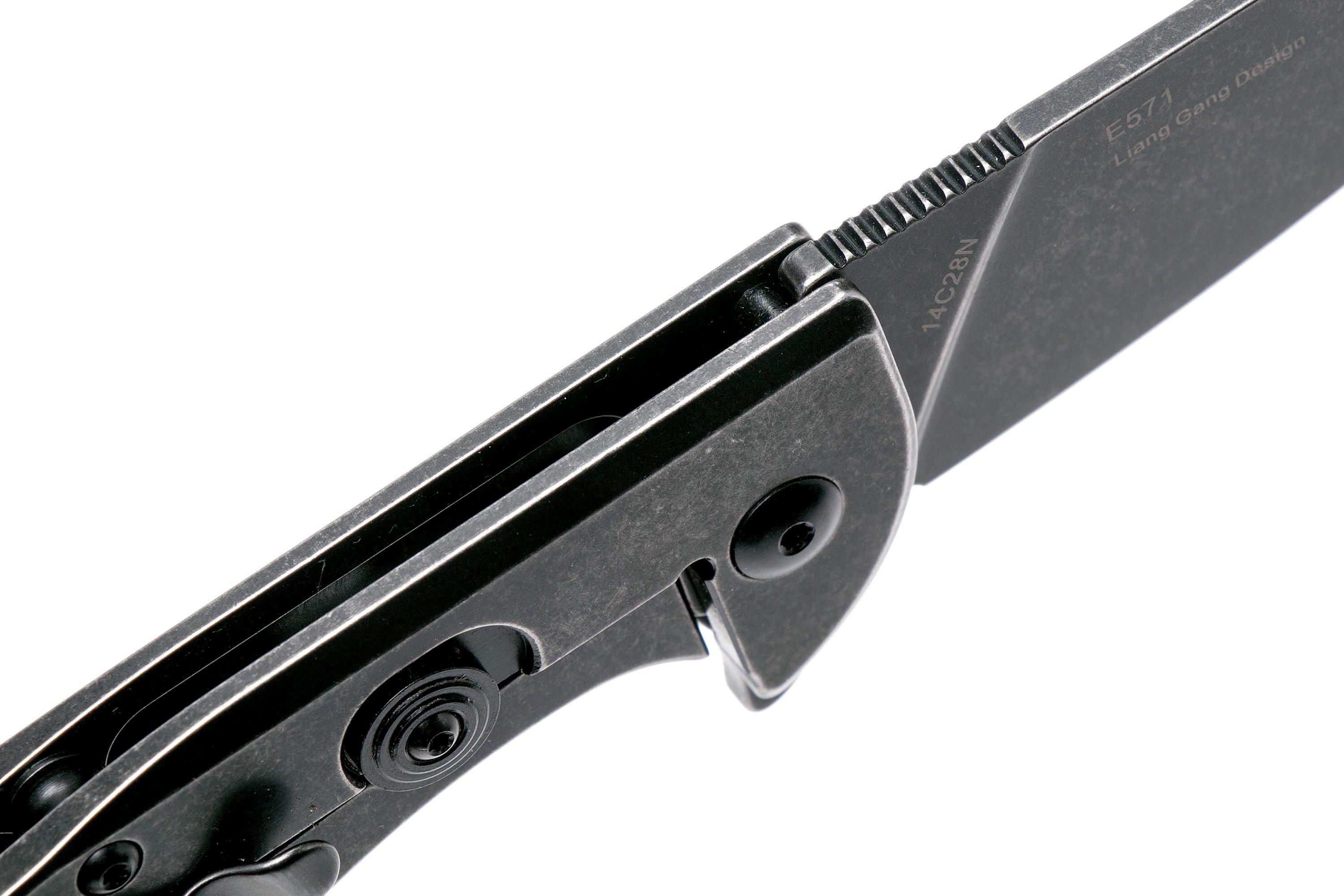 Real Steel E571 Black Stonewashed 7132 pocket knife | Advantageously ...