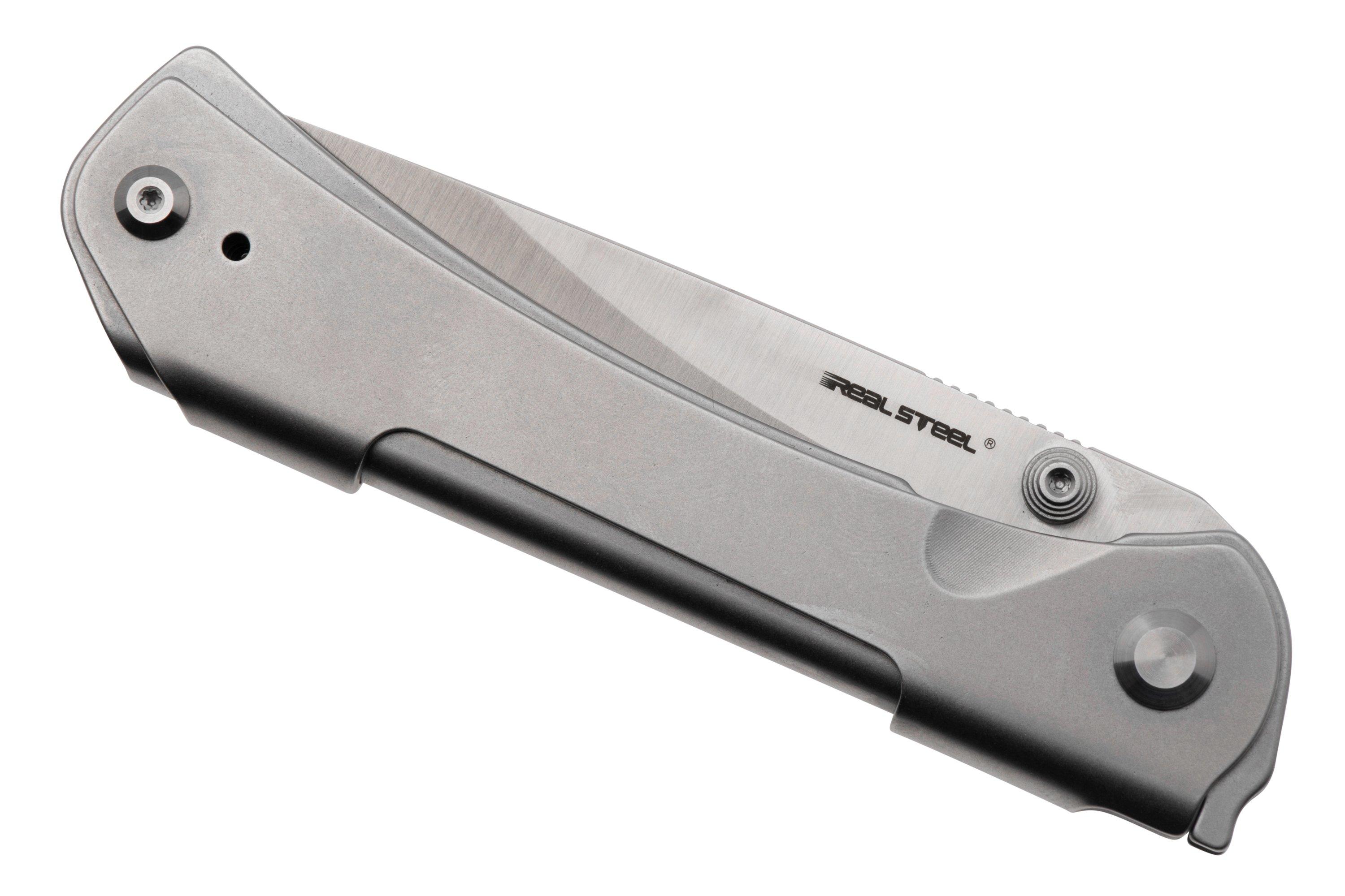 Real Steel SYLPH 7141 Nitro-V, Satin Hardware coltello da tasca ...