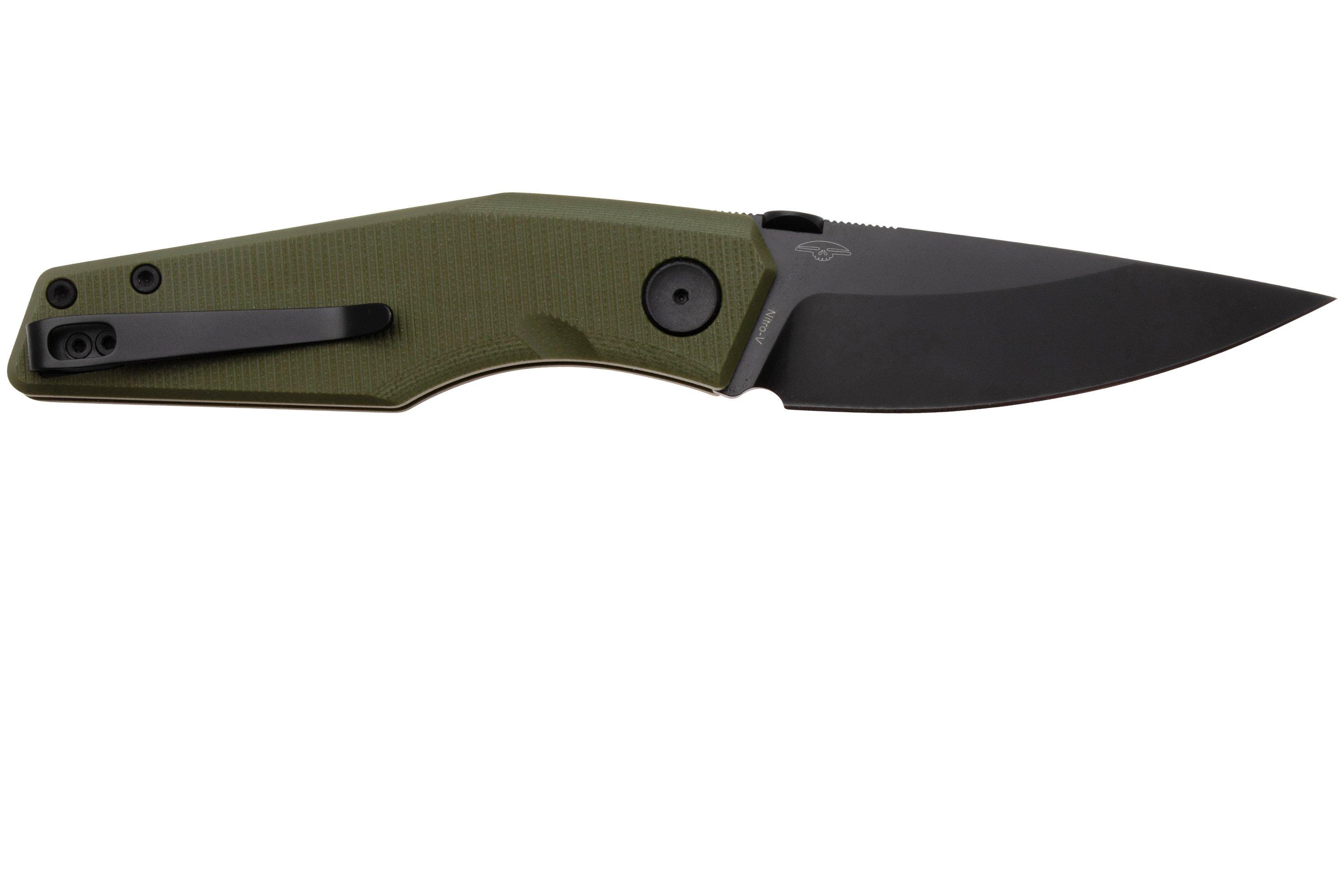 Real Steel Spectrum 7142GB, Black Nitro-V, OD Green G10 pocket knife ...