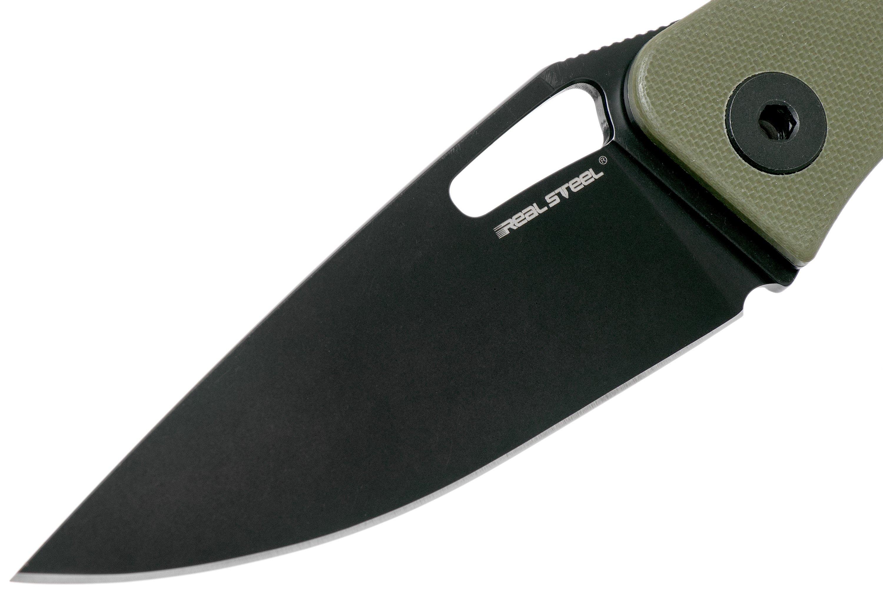 Real Steel Terra OD Green 7452 pocket knife, Poltergeist design ...