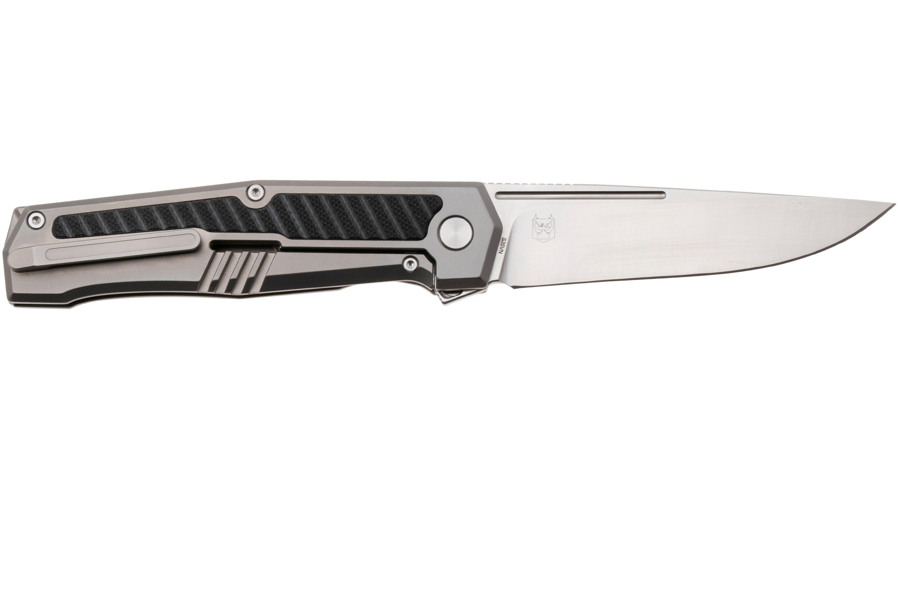 Real Steel Rokot Premium 7645B Satin S35VN, Titanium Black G10 Inlay ...