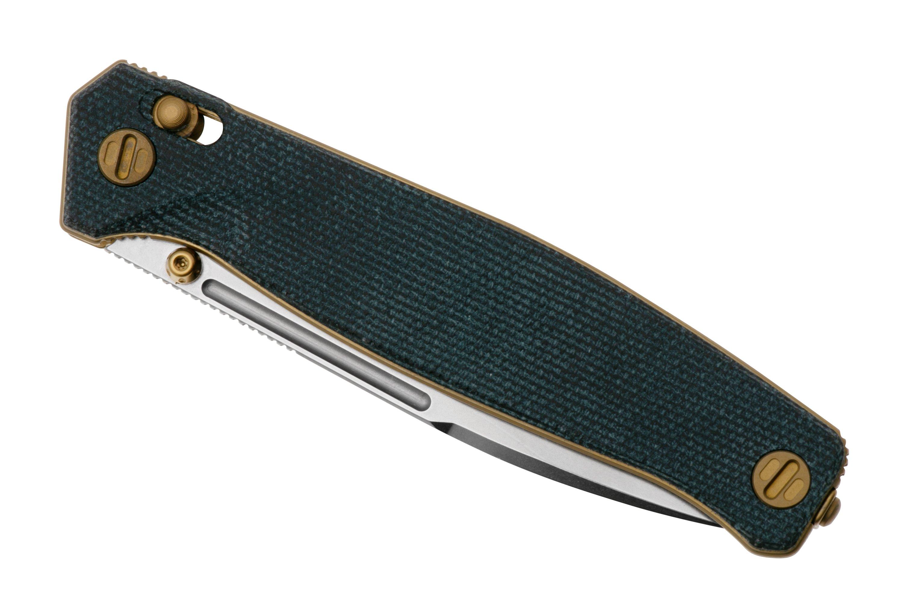 Real Steel Huginn 7651DM VG-10, Denim Micarta, Gold Hardware, pocket ...