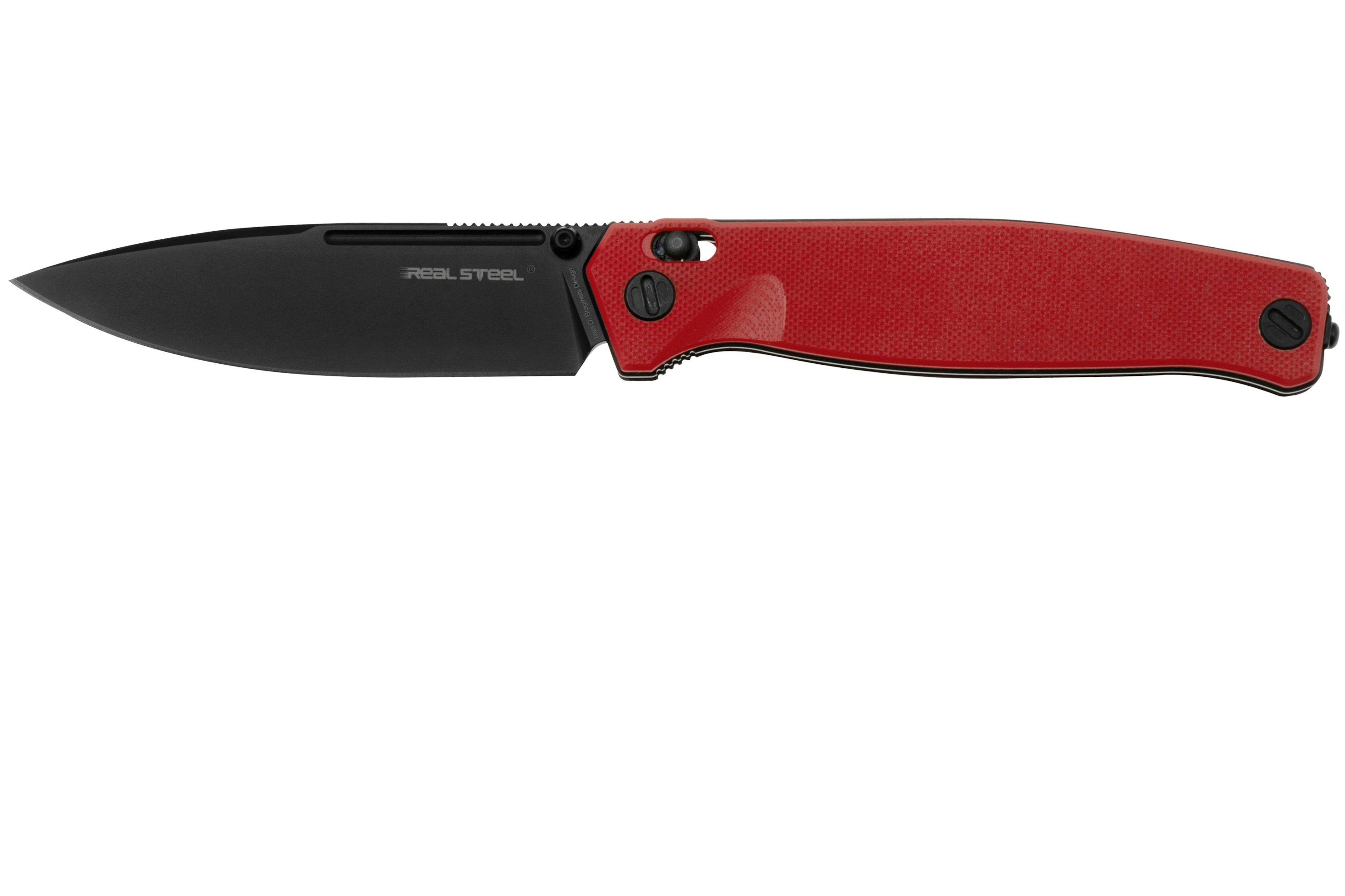 Real Steel Huginn 7652RB Black VG-10, Red G10, pocket knife ...