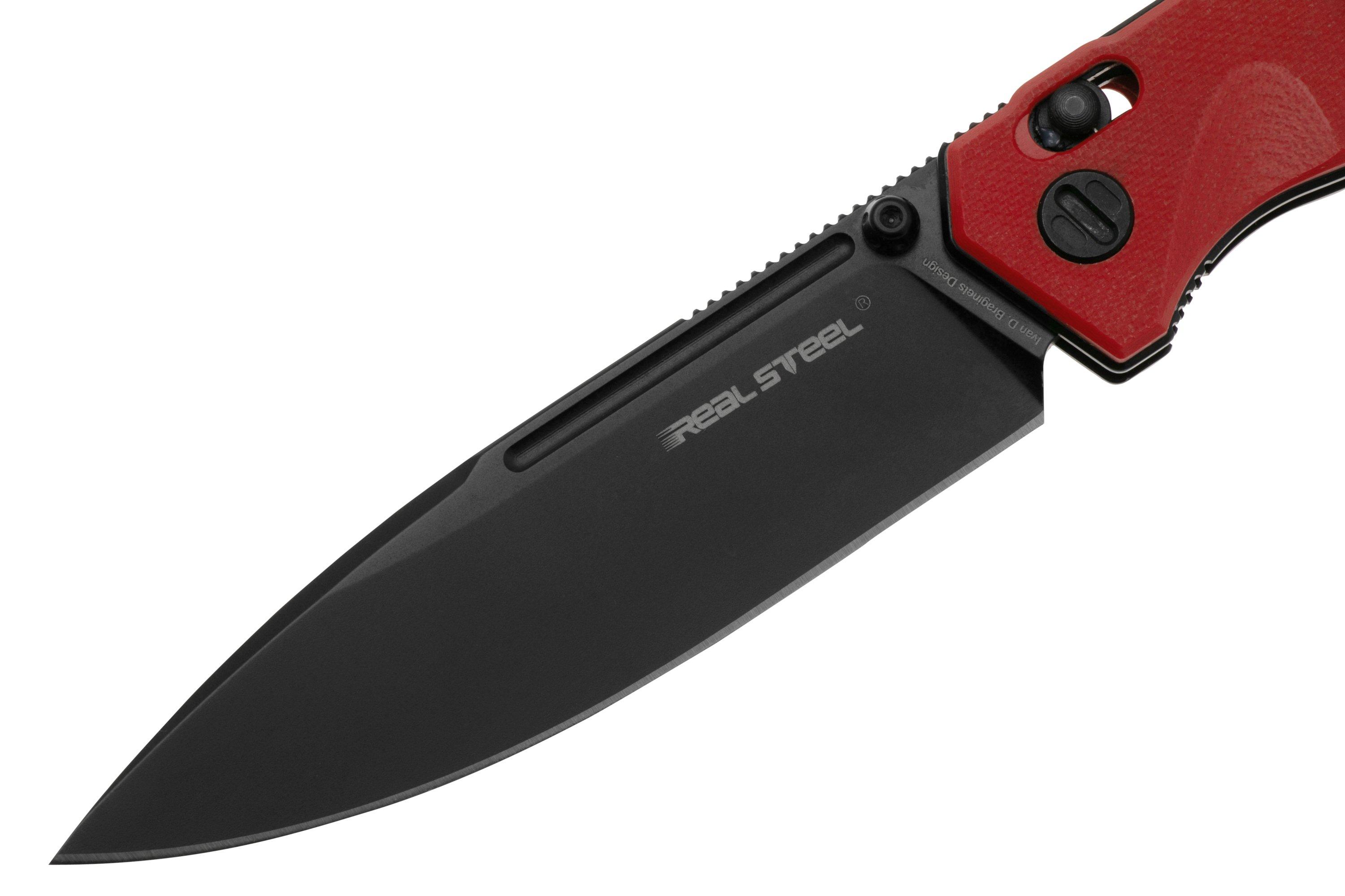 Real Steel Huginn 7652RB Black VG-10, Red G10, pocket knife ...