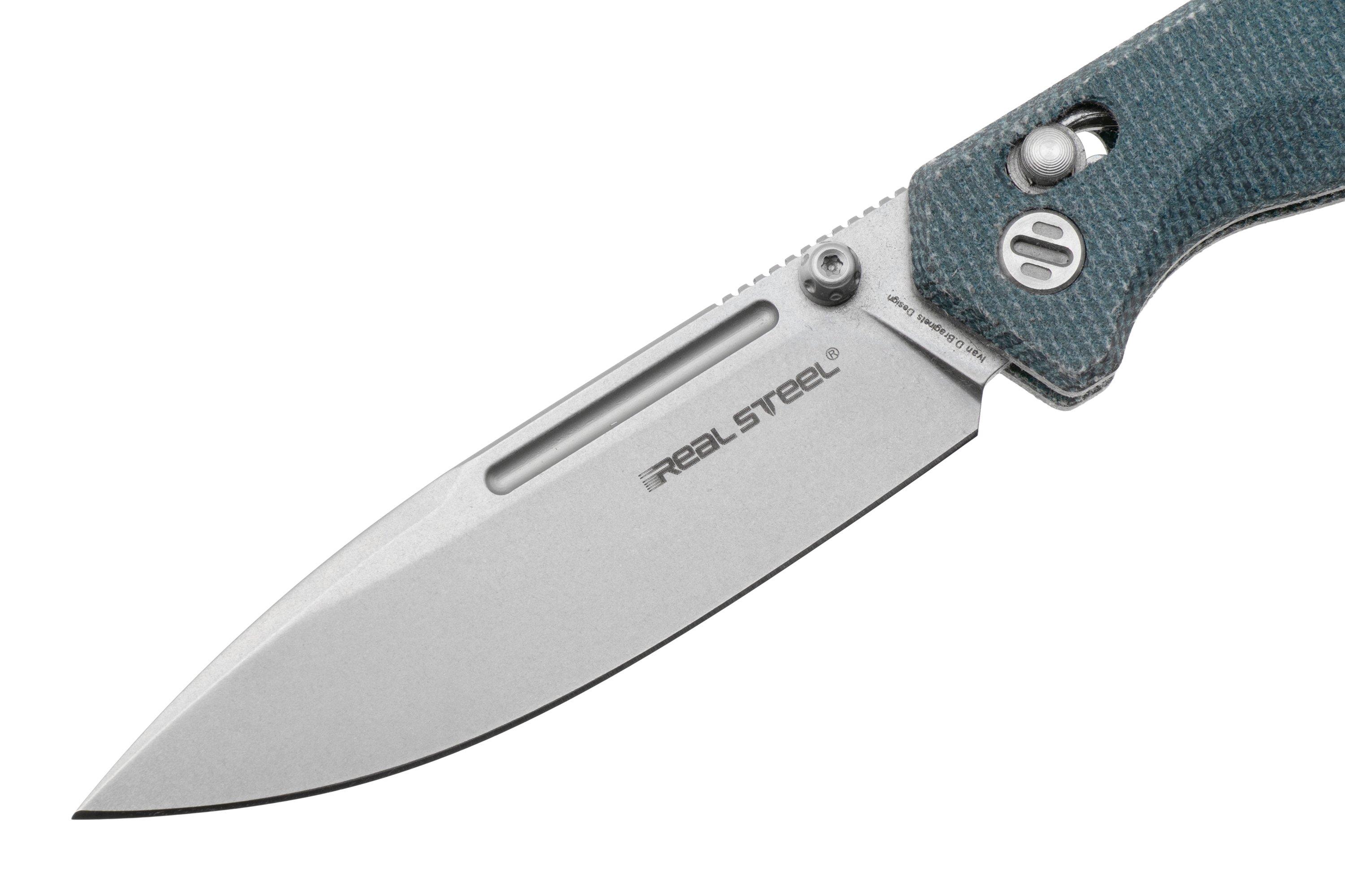 Real Steel Huginn Compact 7653DS, Stonewashed VG-10, Denim Micarta ...