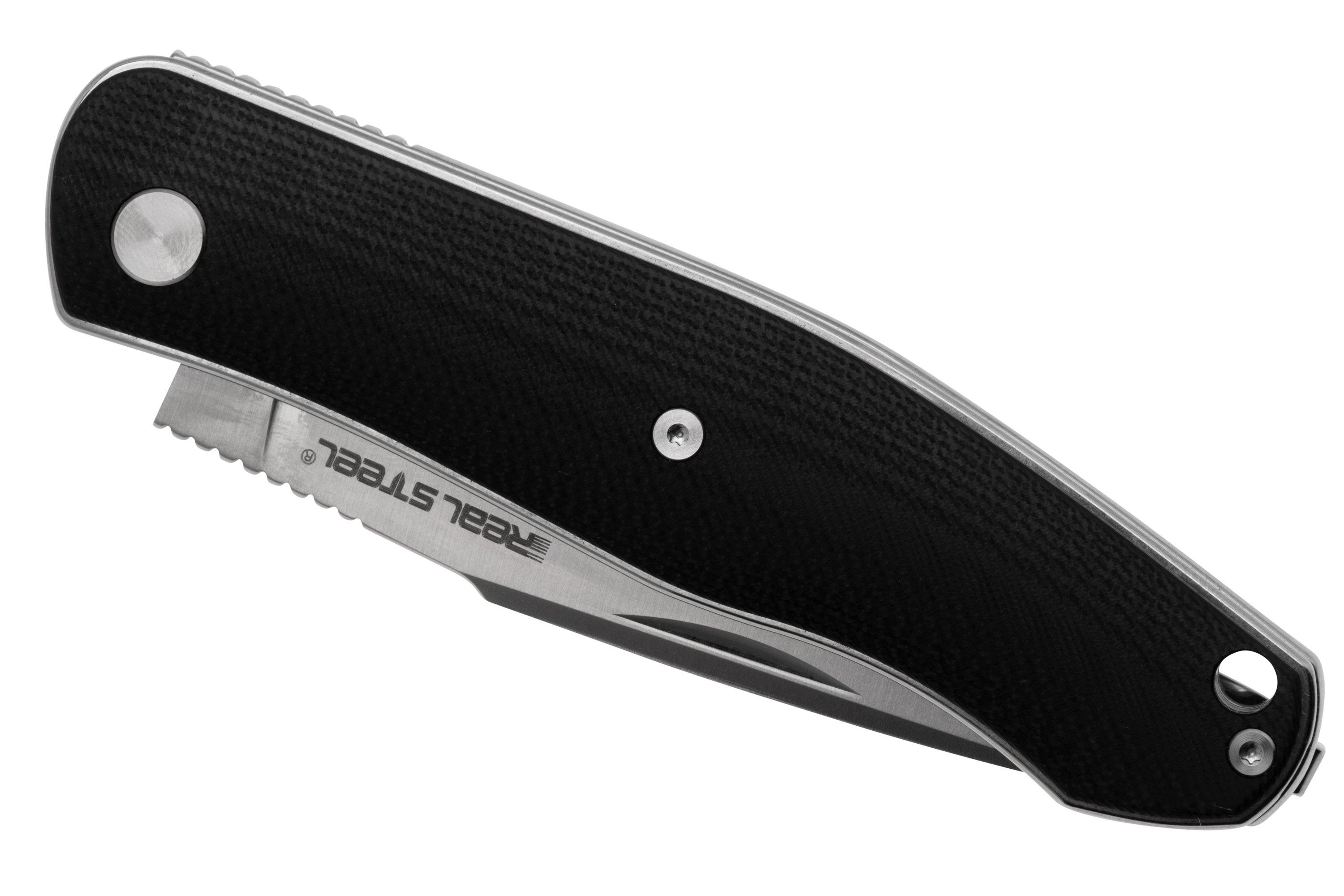 Real Steel Serenity 7681B Satin, Black G10, slipjoint pocket knife ...