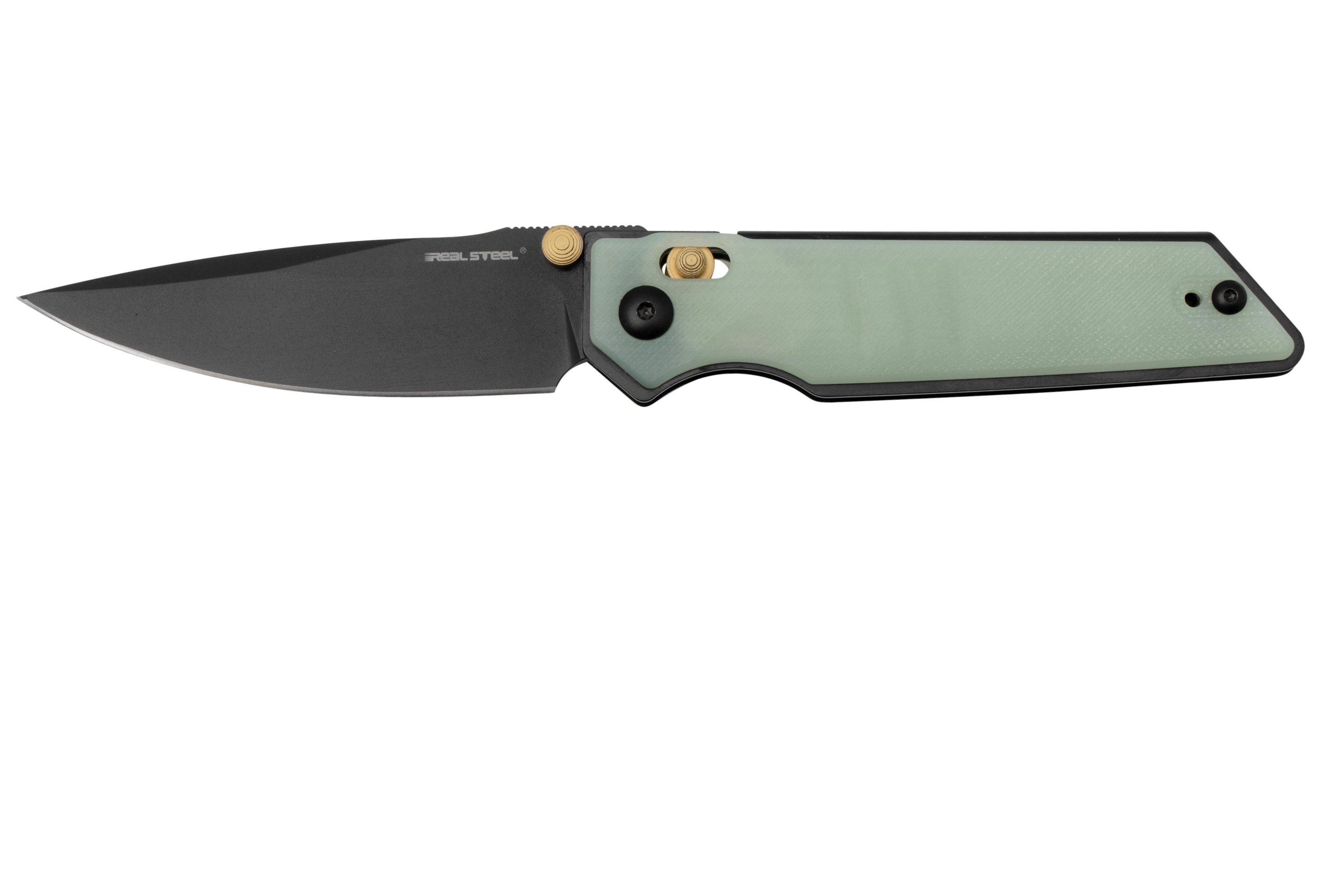 Real Steel Sacra, 7711NB Natural G10, K110 Black, pocket knife ...