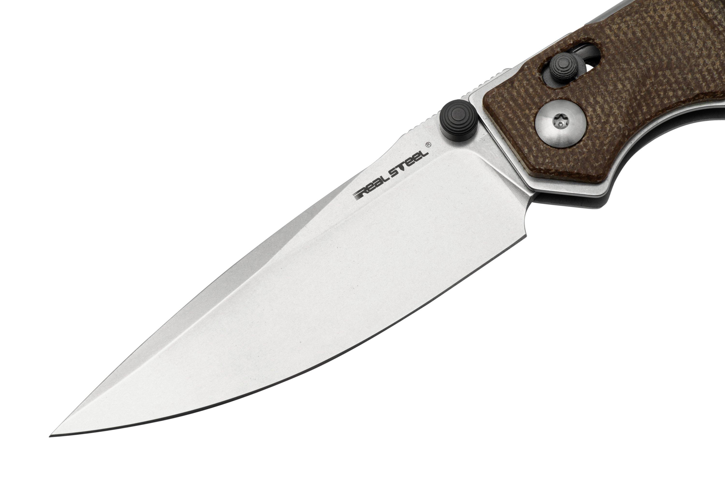 Real Steel Sacra, 7711N Natural Micarta, Stonewashed K110 navalha ...