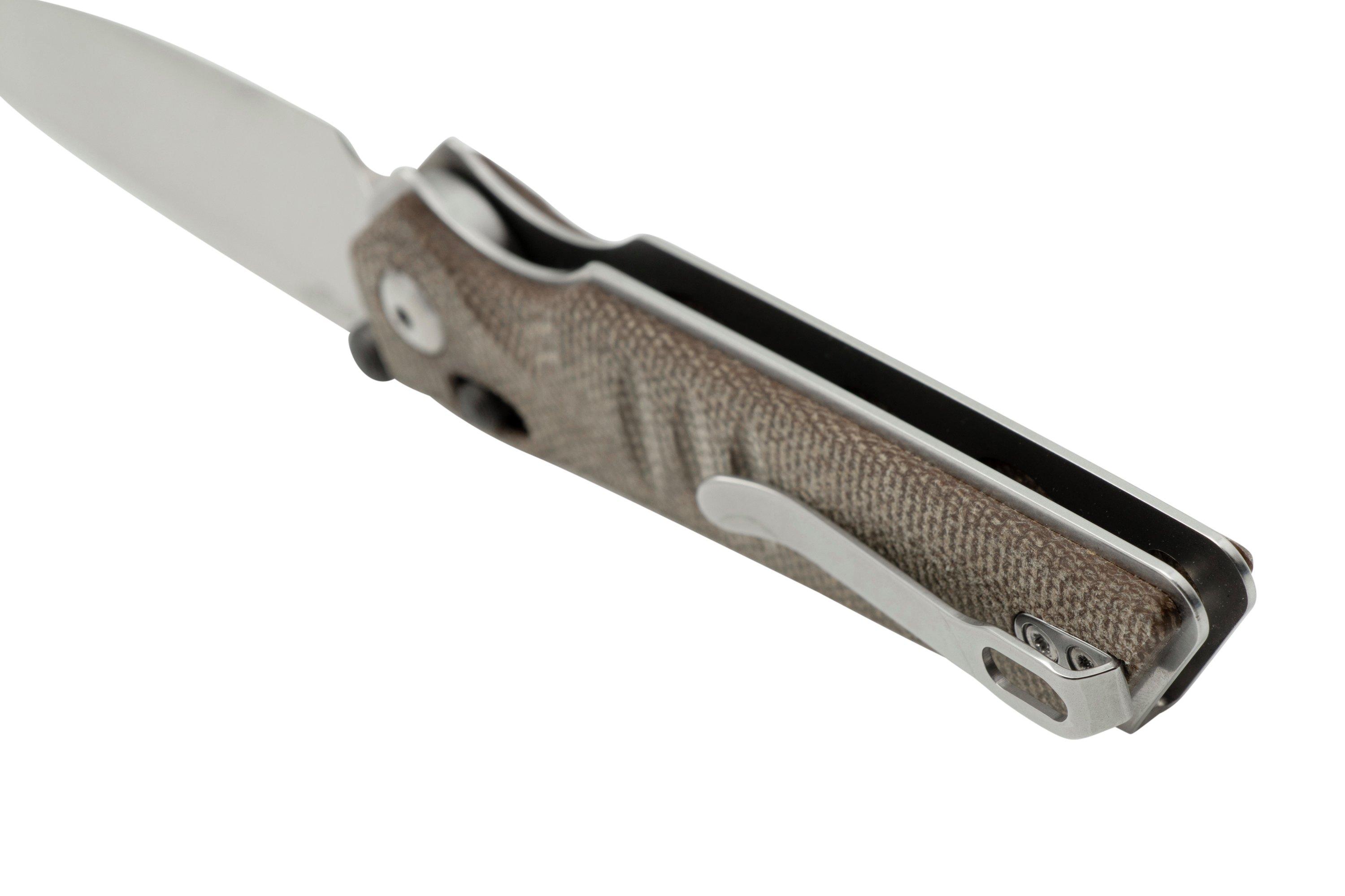 Real Steel Sacra, 7711N Natural Micarta, Stonewashed K110 pocket knife ...