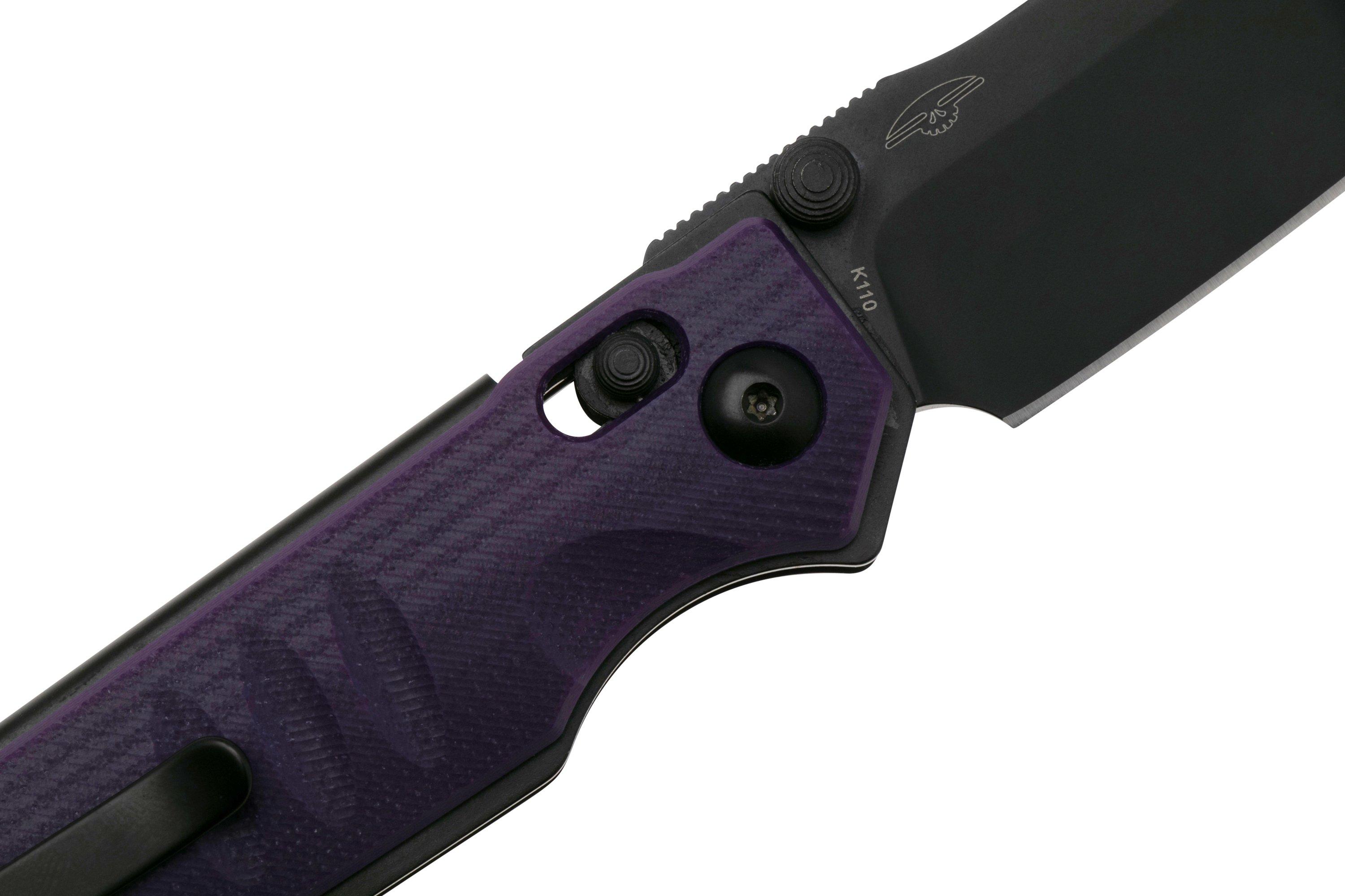 Real Steel Sacra 7711PB Black Böhler K110, Purple G10, pocket knife ...